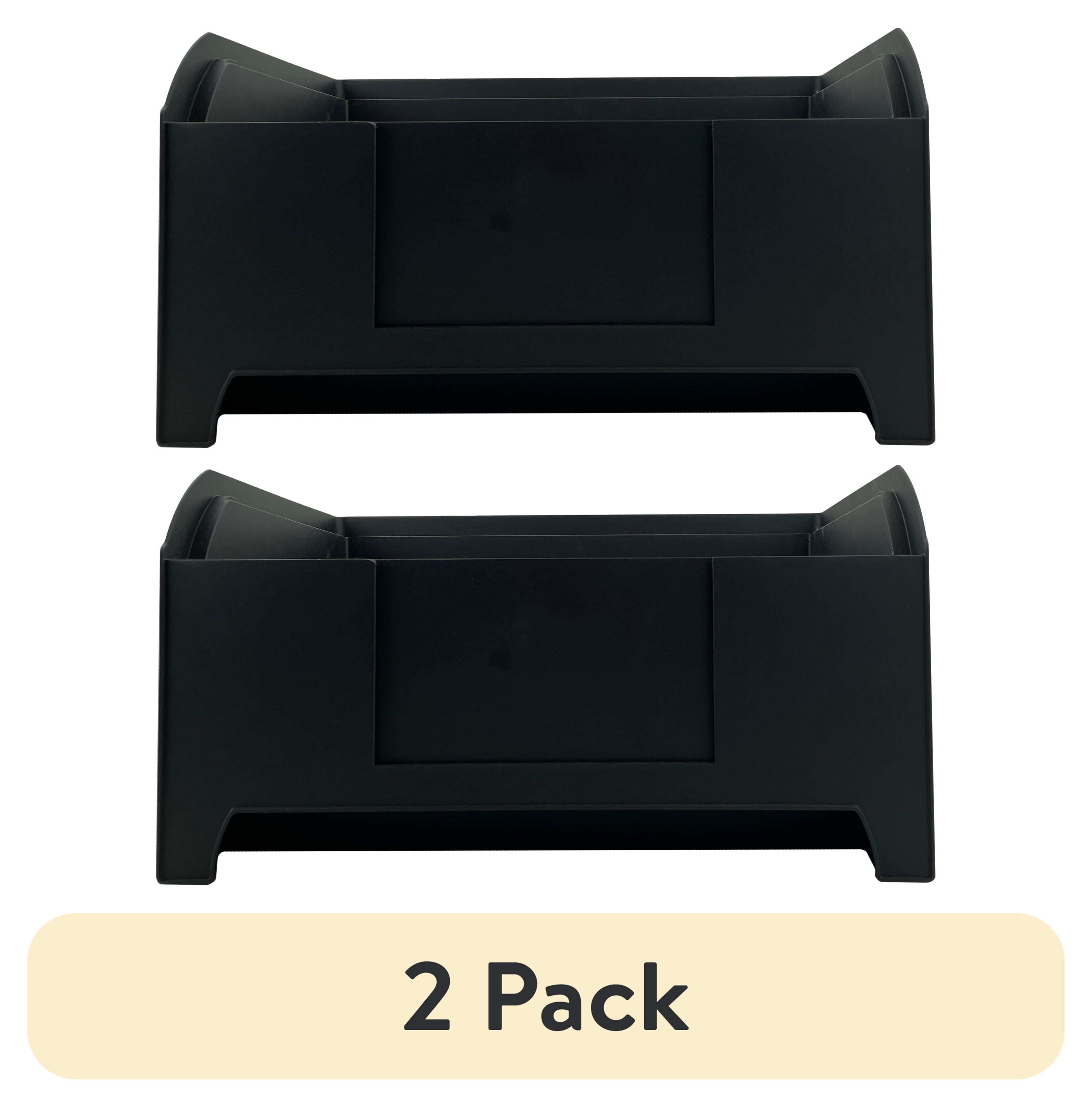 Hyper Tough Large Stackable Plastic Storage Bin, Black, Garage ...