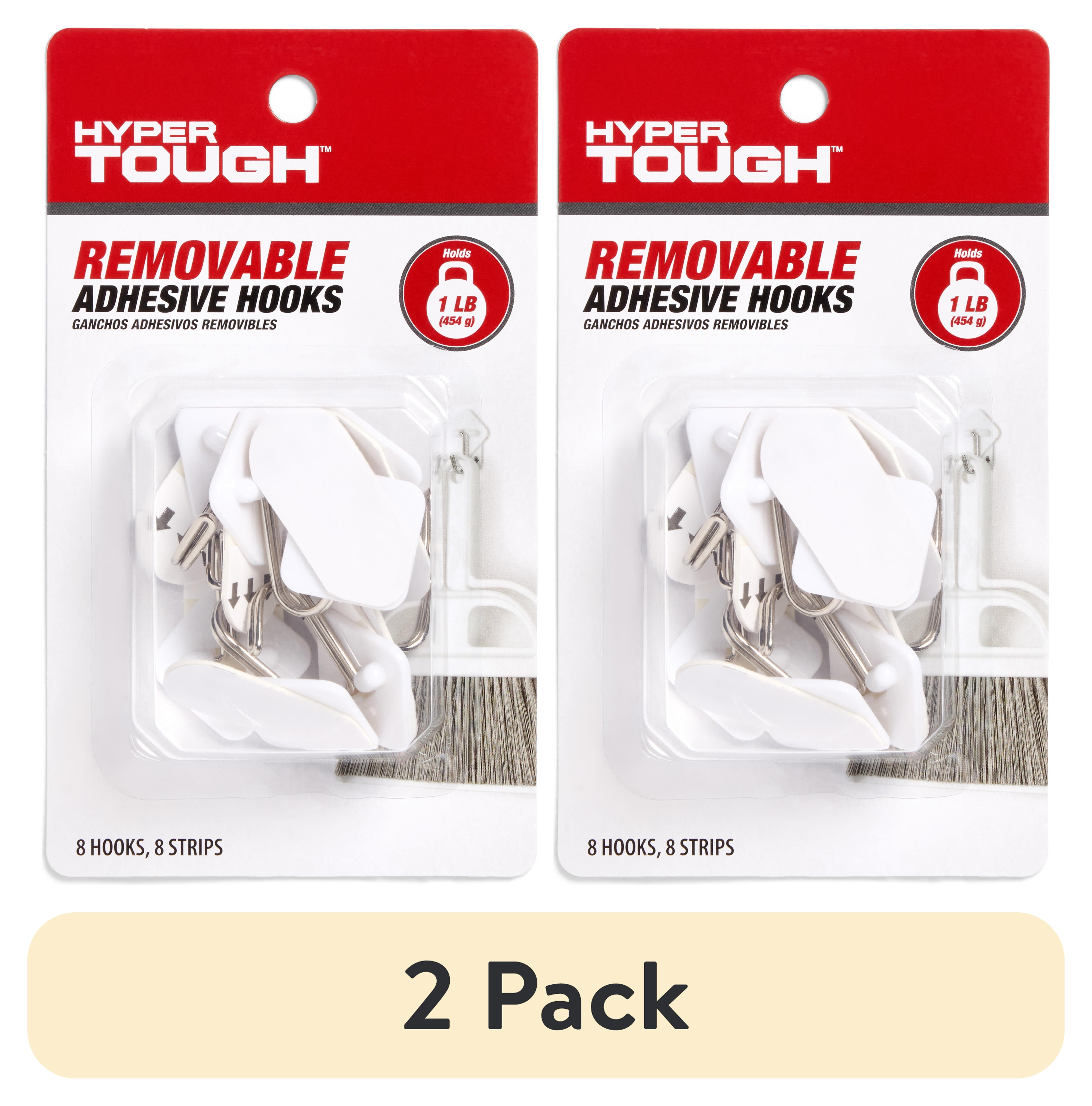 (2 pack) Hyper Tough Medium Removable Hinged Hooks, Oval Plastic Hooks ...