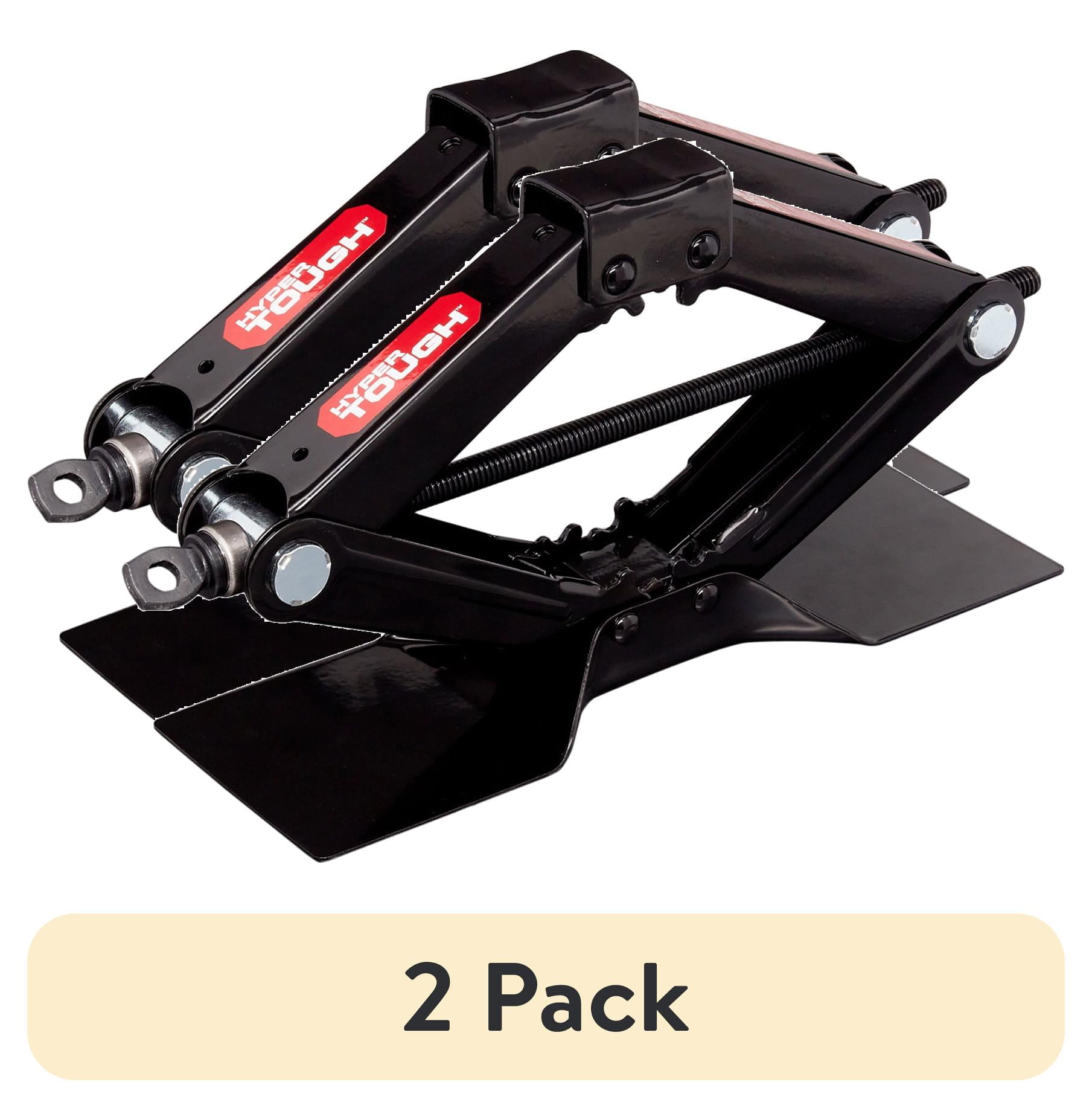 (2 pack) Hyper Tough T10152W Lifting Scissor Jack, 1.5 Ton Black ...