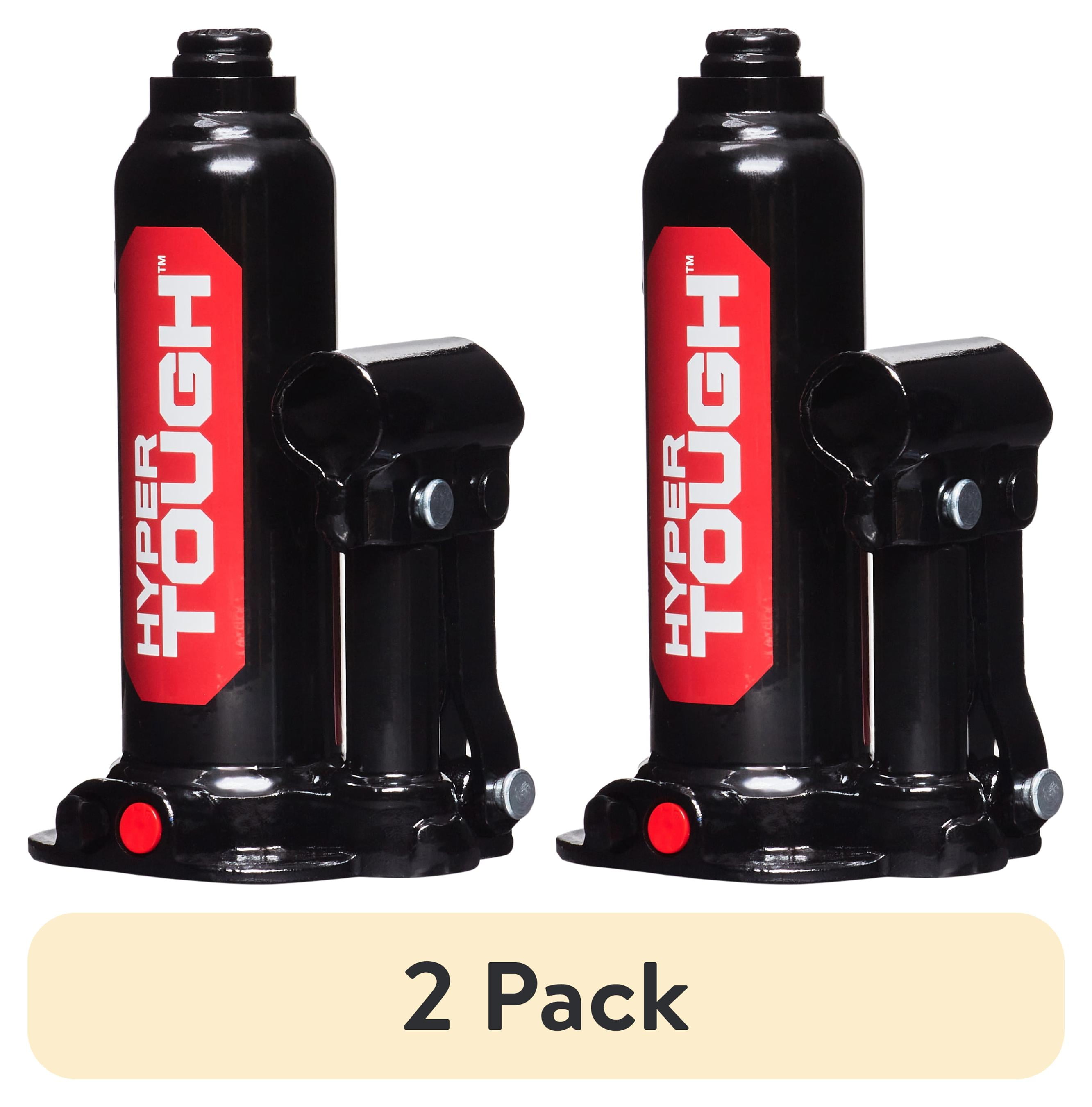 Hyper Tough 2-Ton Hydraulic Bottle Jack 2 Pack for Automotive Duty ...