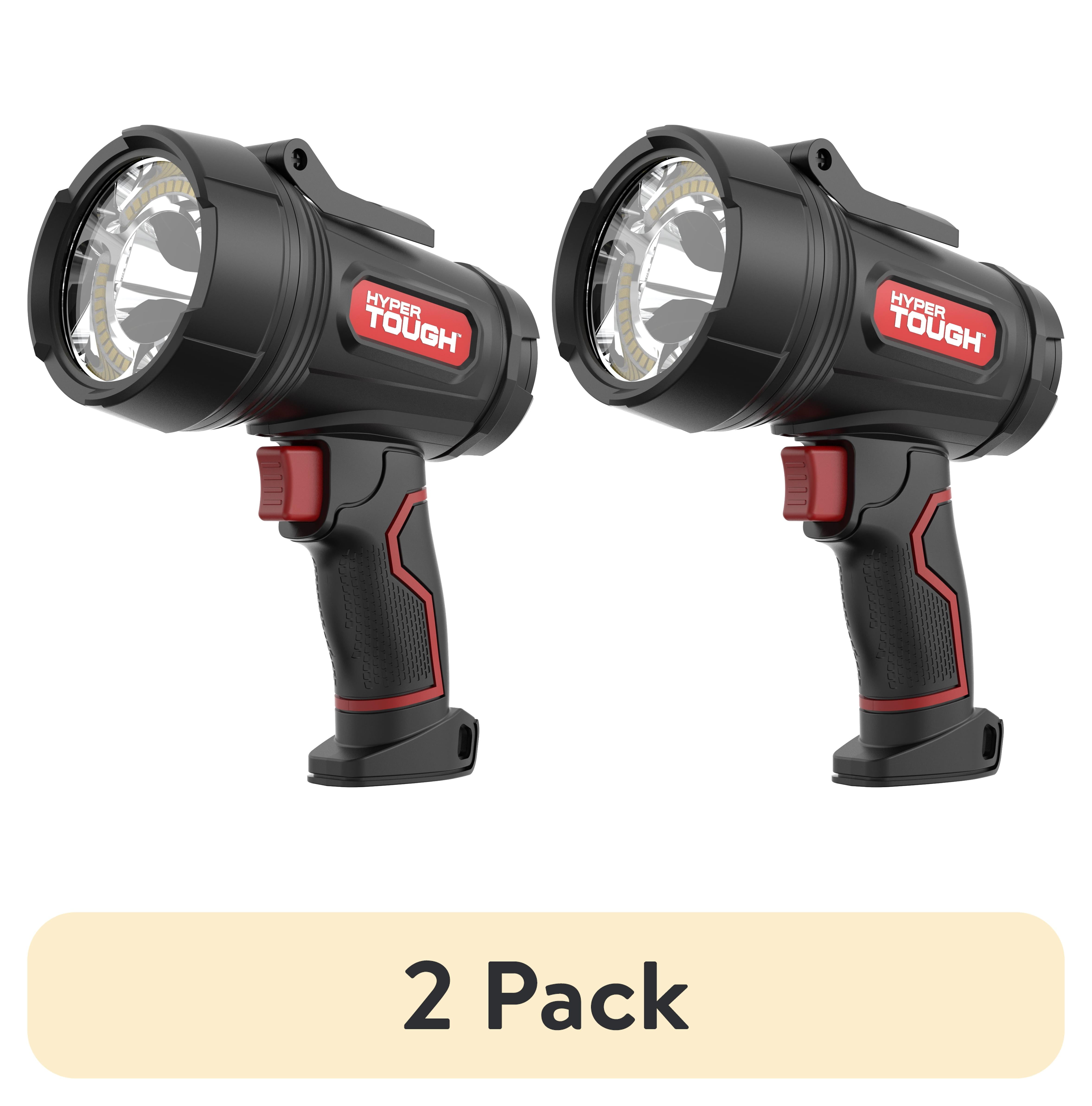 (2 pack) HyperTough Dual Power Rechargeable Spotlight, 2000 Lumens ...