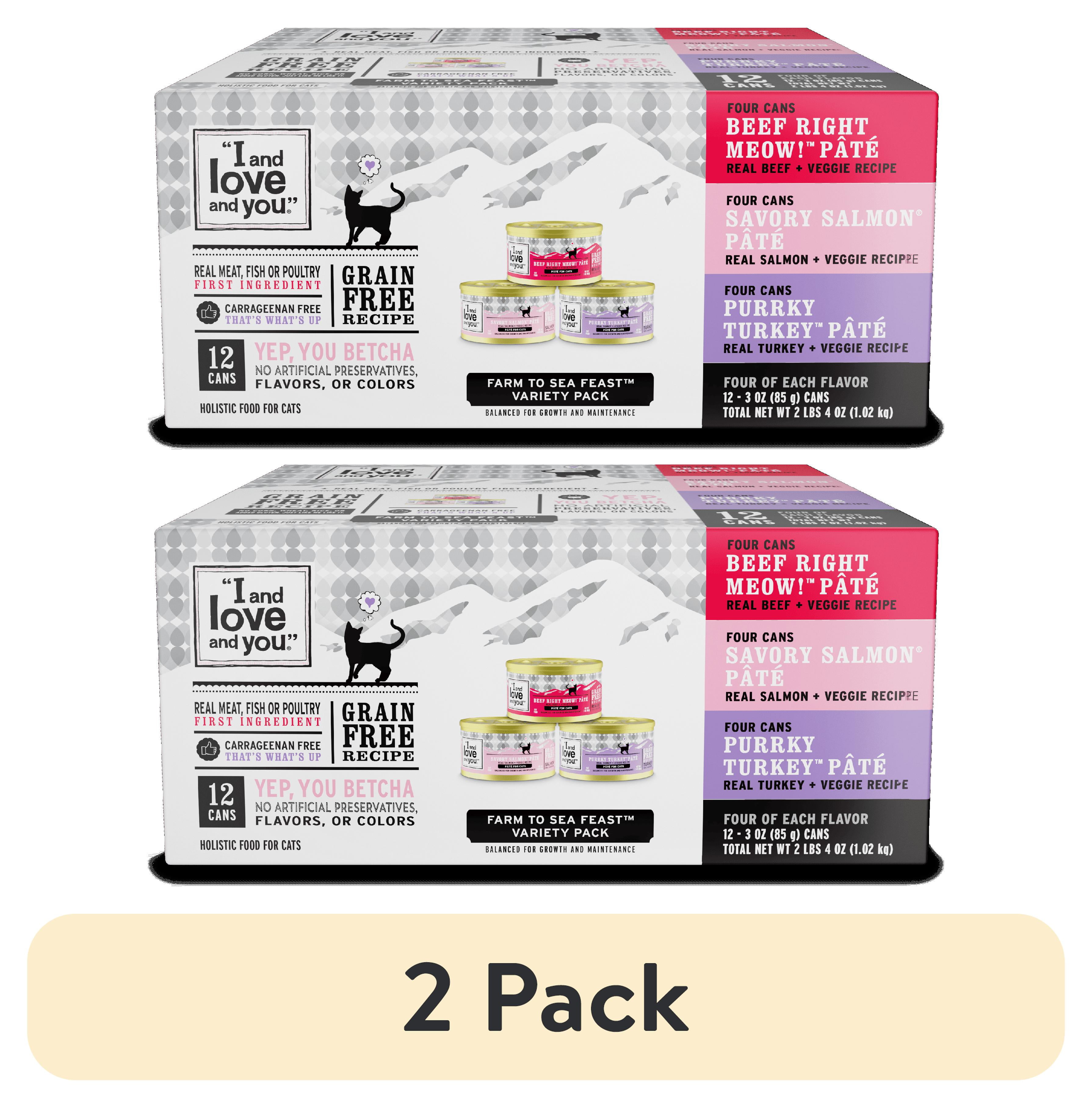 (2 pack) "I and love and you" Farm 2 Sea Cat Food, Variety Pack (Beef ...