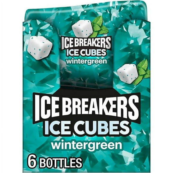 (2 pack) ICE BREAKERS Ice Cubes Wintergreen Sugar Free Chewing Gum ...