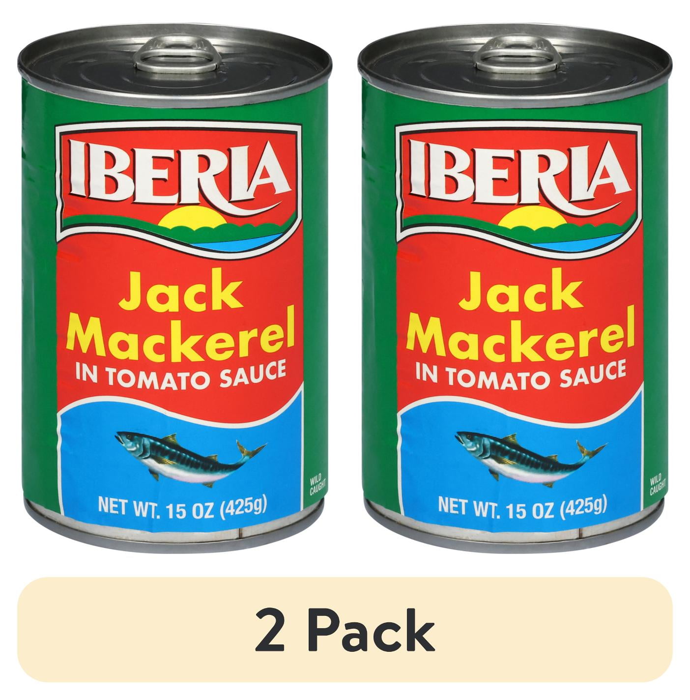 (2 pack) Iberia Jack Mackerel in Tomato Sauce 15 oz - Walmart.com