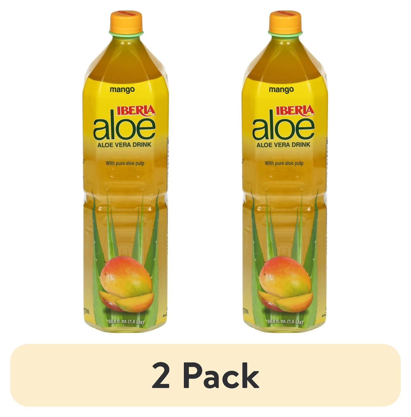(2 pack) Iberia Mango Aloe Vera Drink with Pure Aloe Pulp 50.8 fl oz ...