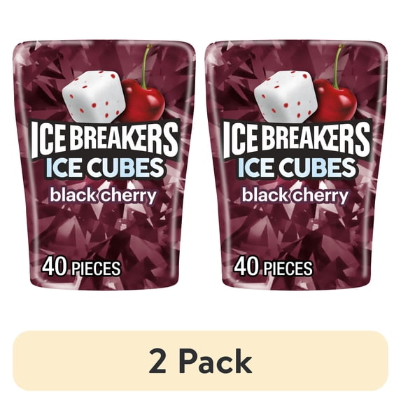 (2 pack) Ice Breakers Ice Cubes Black Cherry Sugar Free Chewing Gum ...