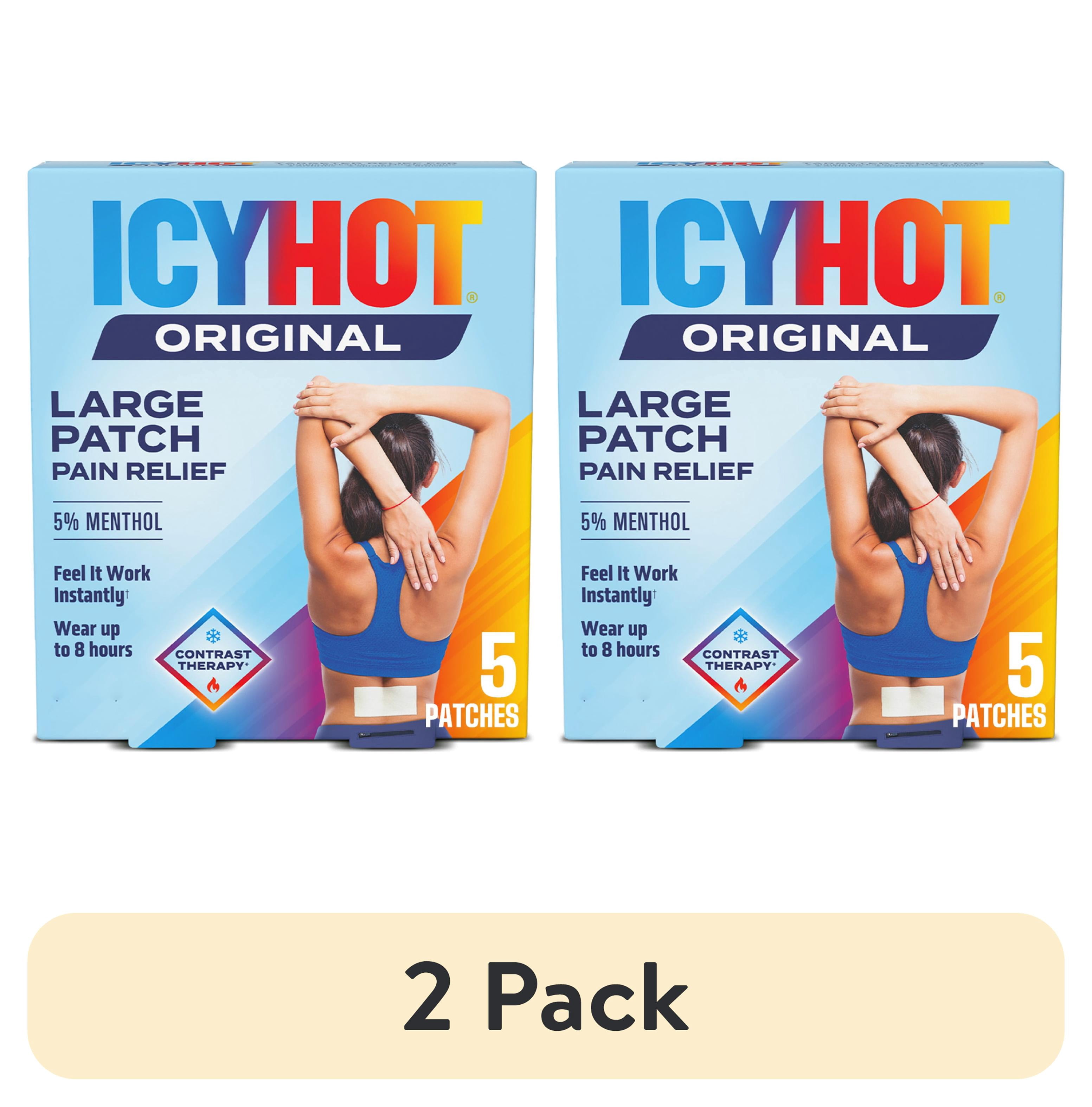 (2 pack) Icy Hot Original Pain Relief Patch, Large Size Comfortable ...