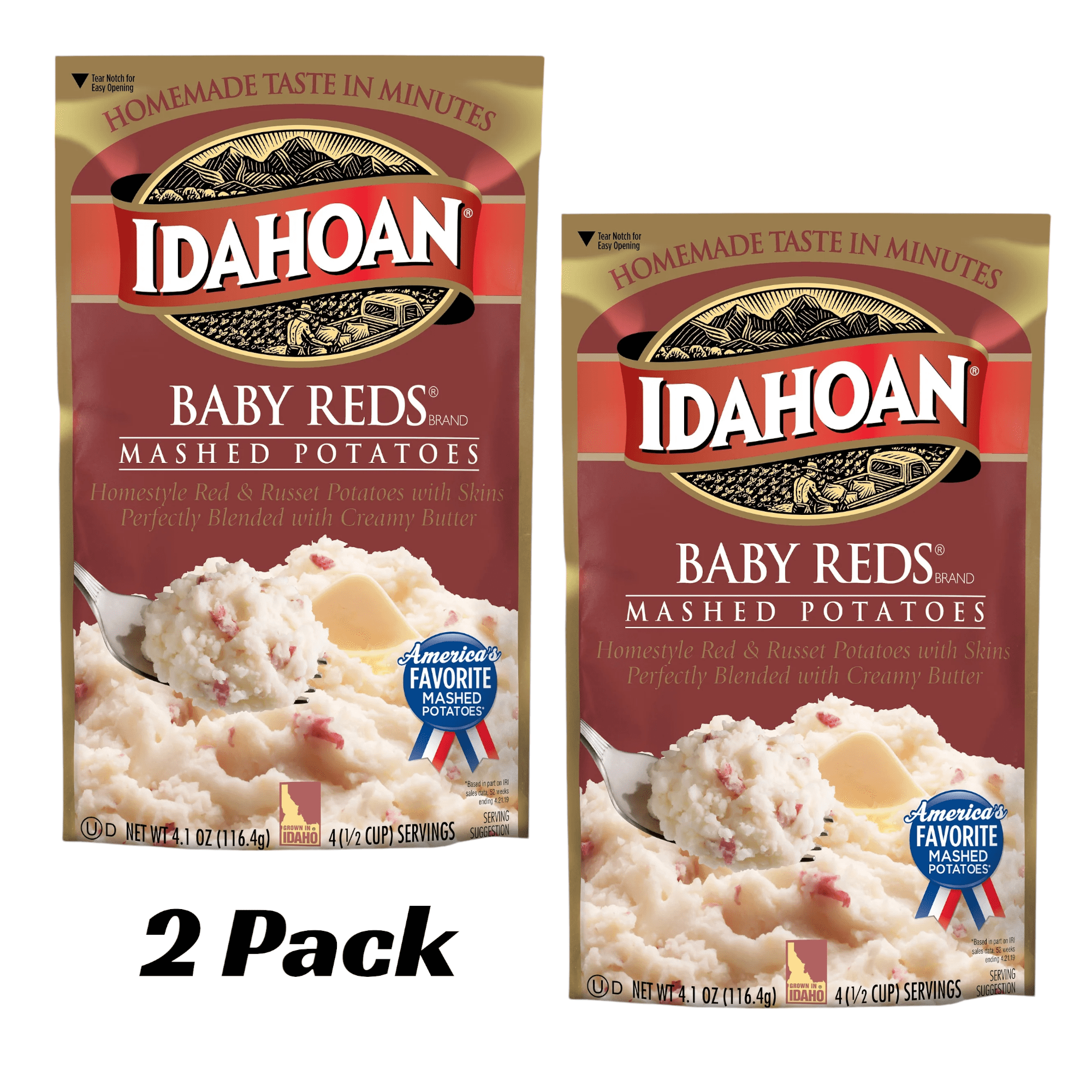 (2 pack) Idahoan® Baby Reds® Mashed Potatoes, 4.1 oz - Walmart.com