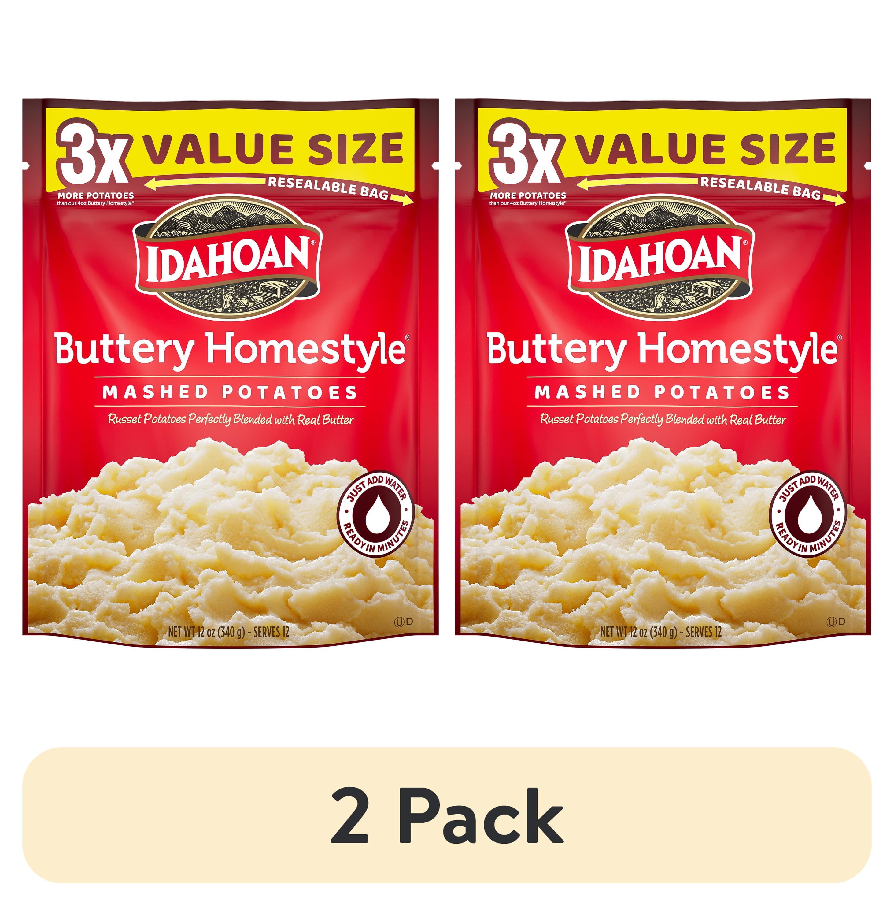 (2 pack) Idahoan Buttery Homestyle Mashed Potatoes Value Size Side Dish ...