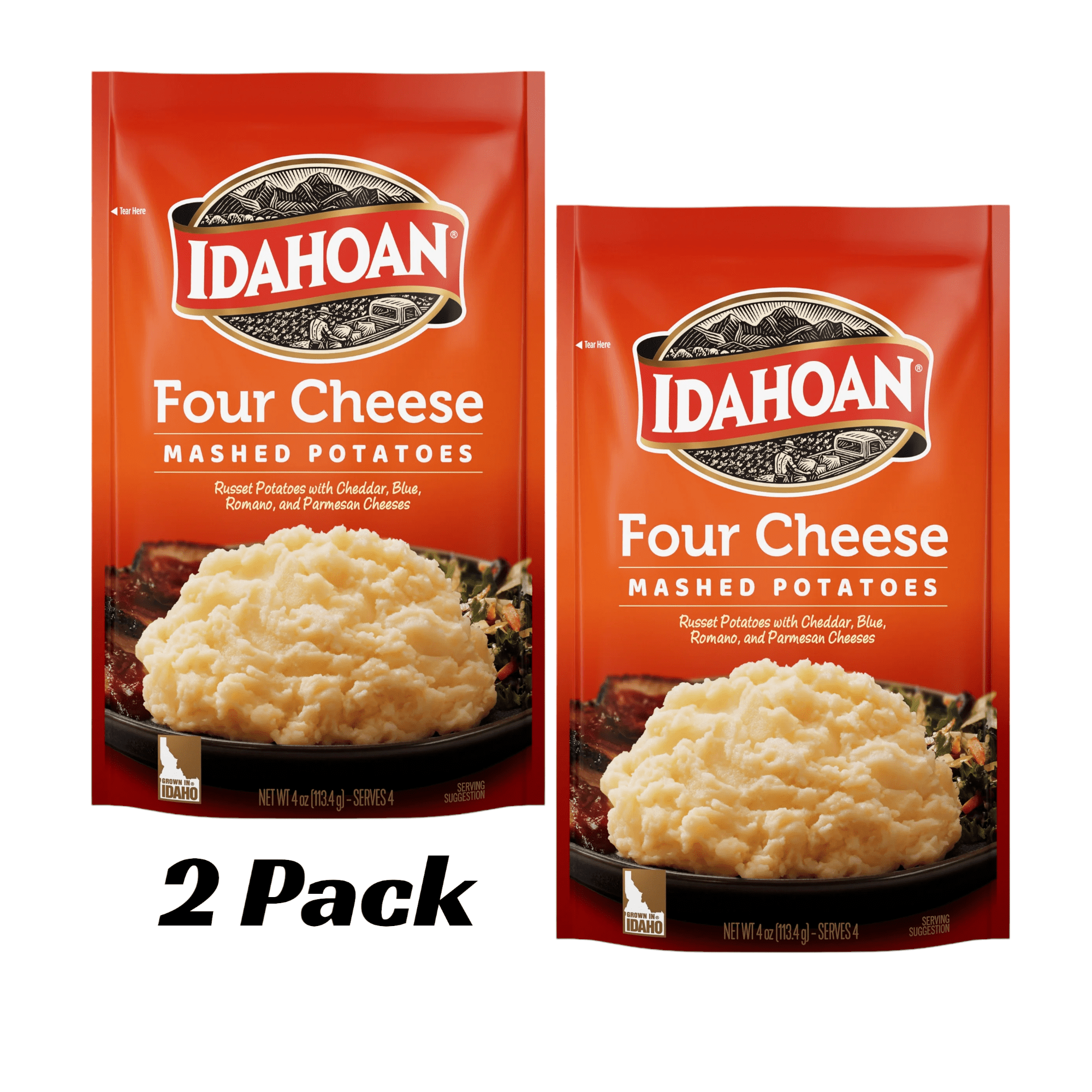 (2 pack) Idahoan Four Cheese Mashed Potatoes, 4 oz - Walmart.com