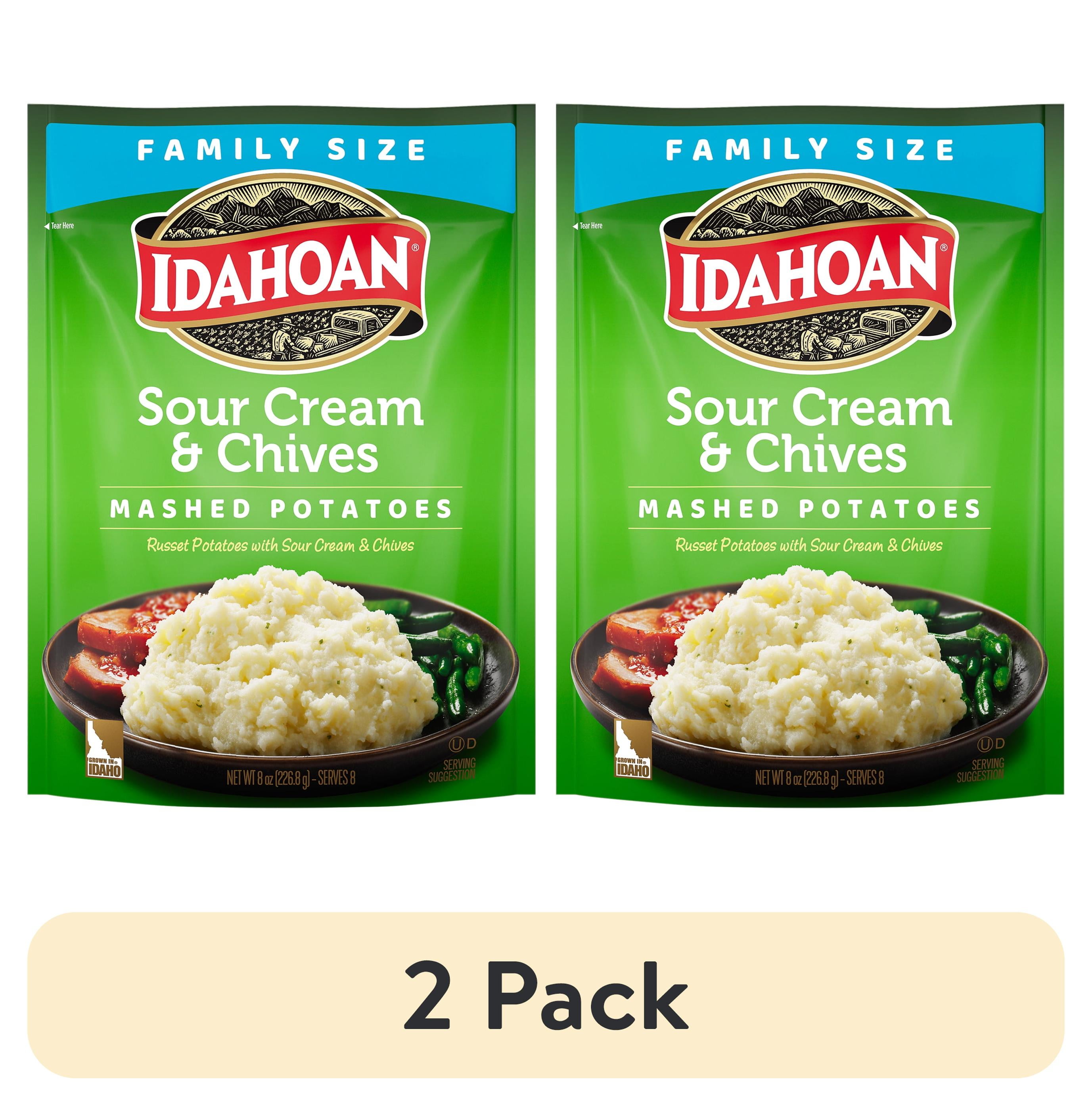 (2 pack) Idahoan Sour Cream & Chives Mashed Potatoes Family Size Side ...