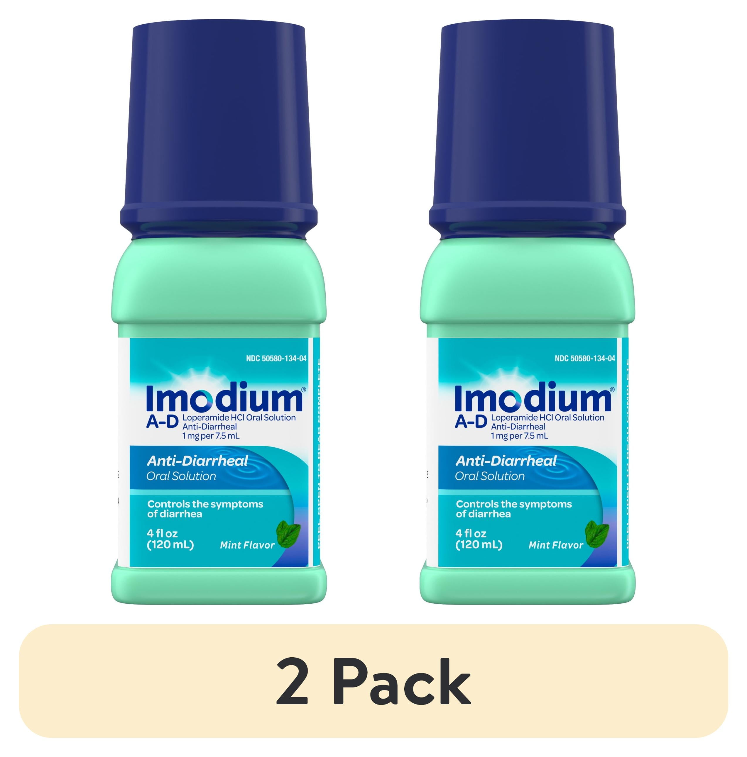 (2 pack) Imodium A-D Liquid Anti-Diarrheal Medicine, Mint Flavor, 4 fl ...