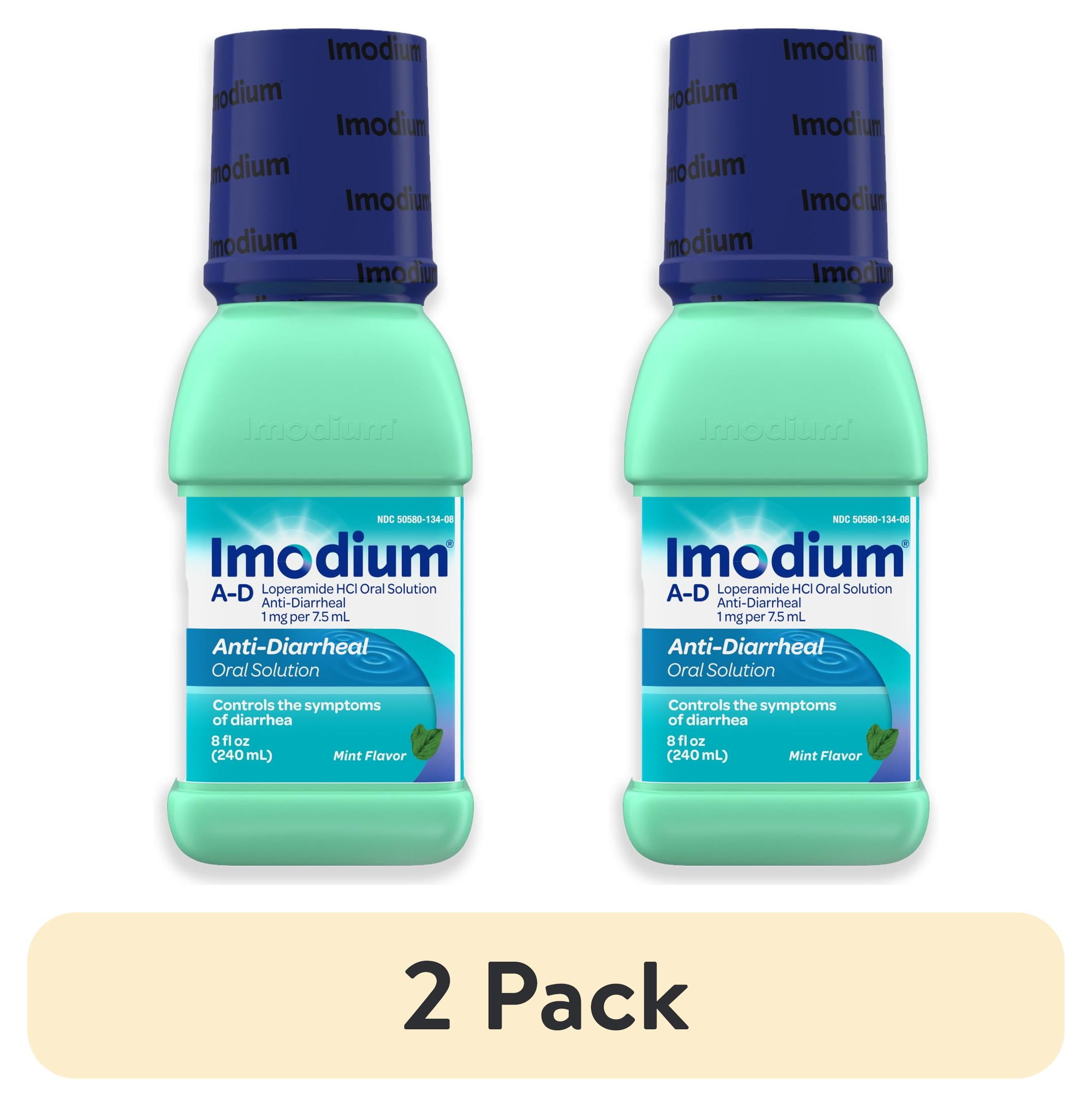 (2 pack) Imodium A-D Liquid Anti-Diarrheal Medicine, Mint Flavor, 8 fl ...