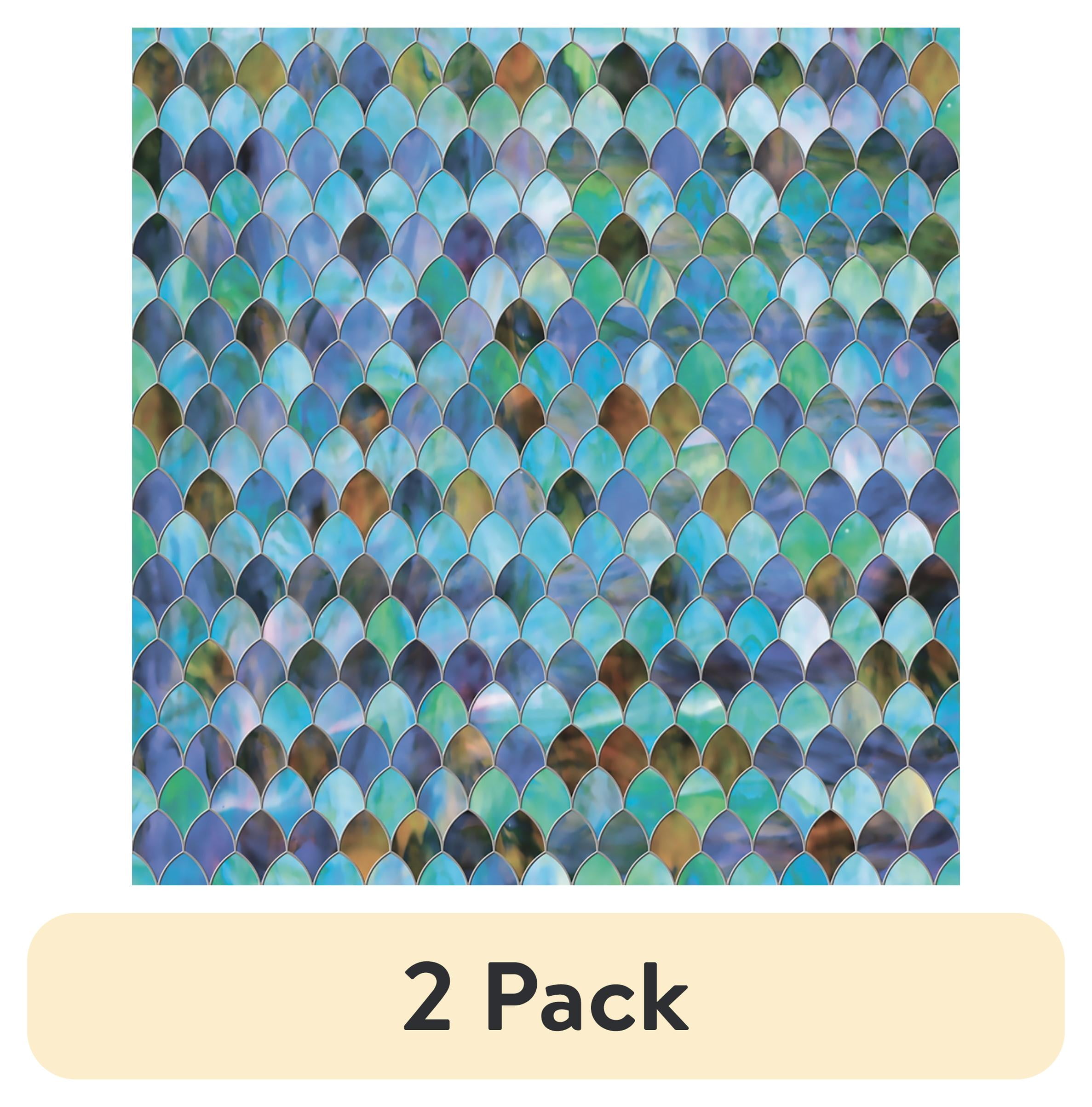 Free Shipping! In Home 24x47 Sea Glass Static Cling Privacy Window Film ...