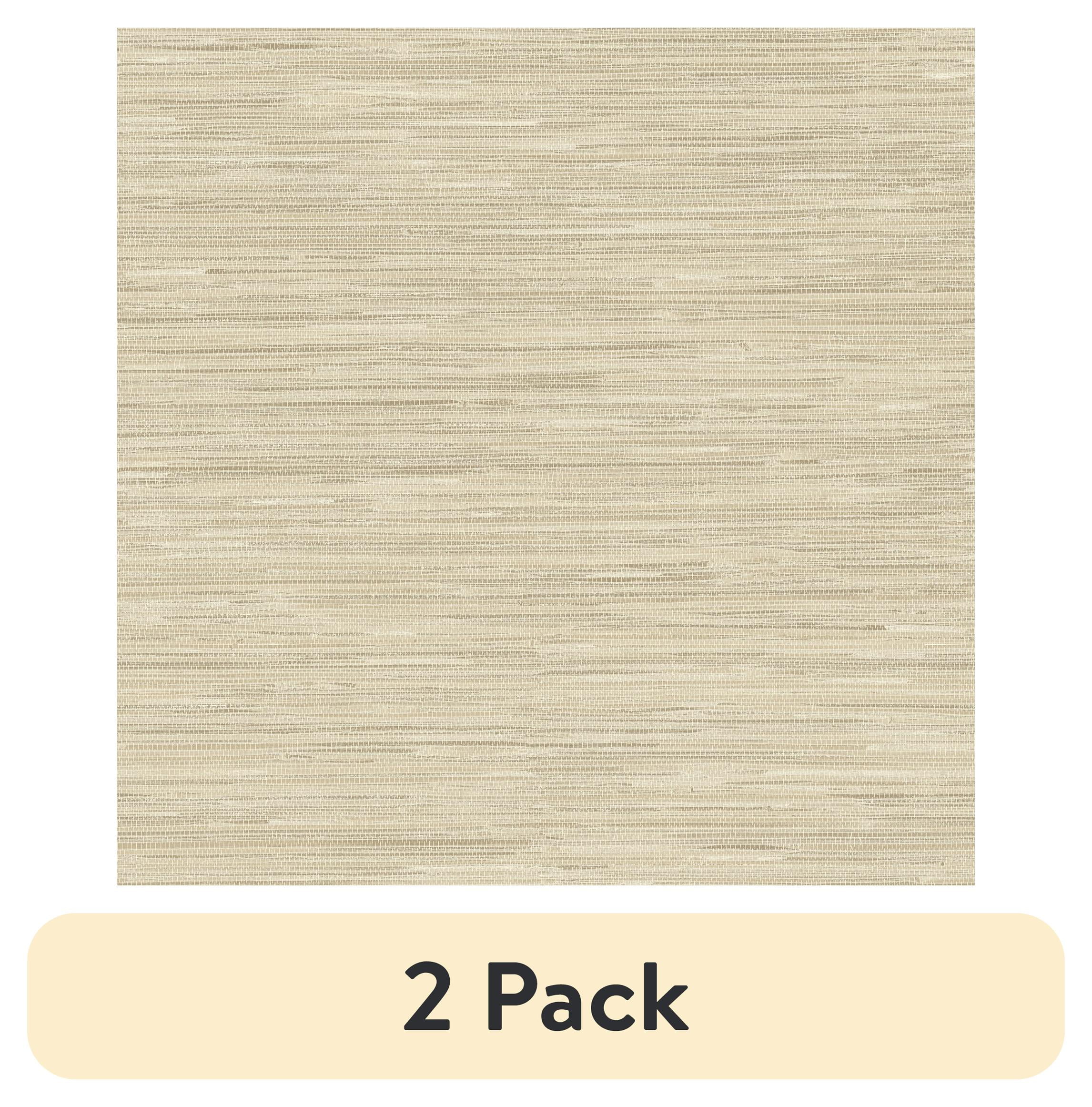(2 pack) InHome Cream Harlow Weave Vinyl Peel And Stick Wallpaper, 216 ...