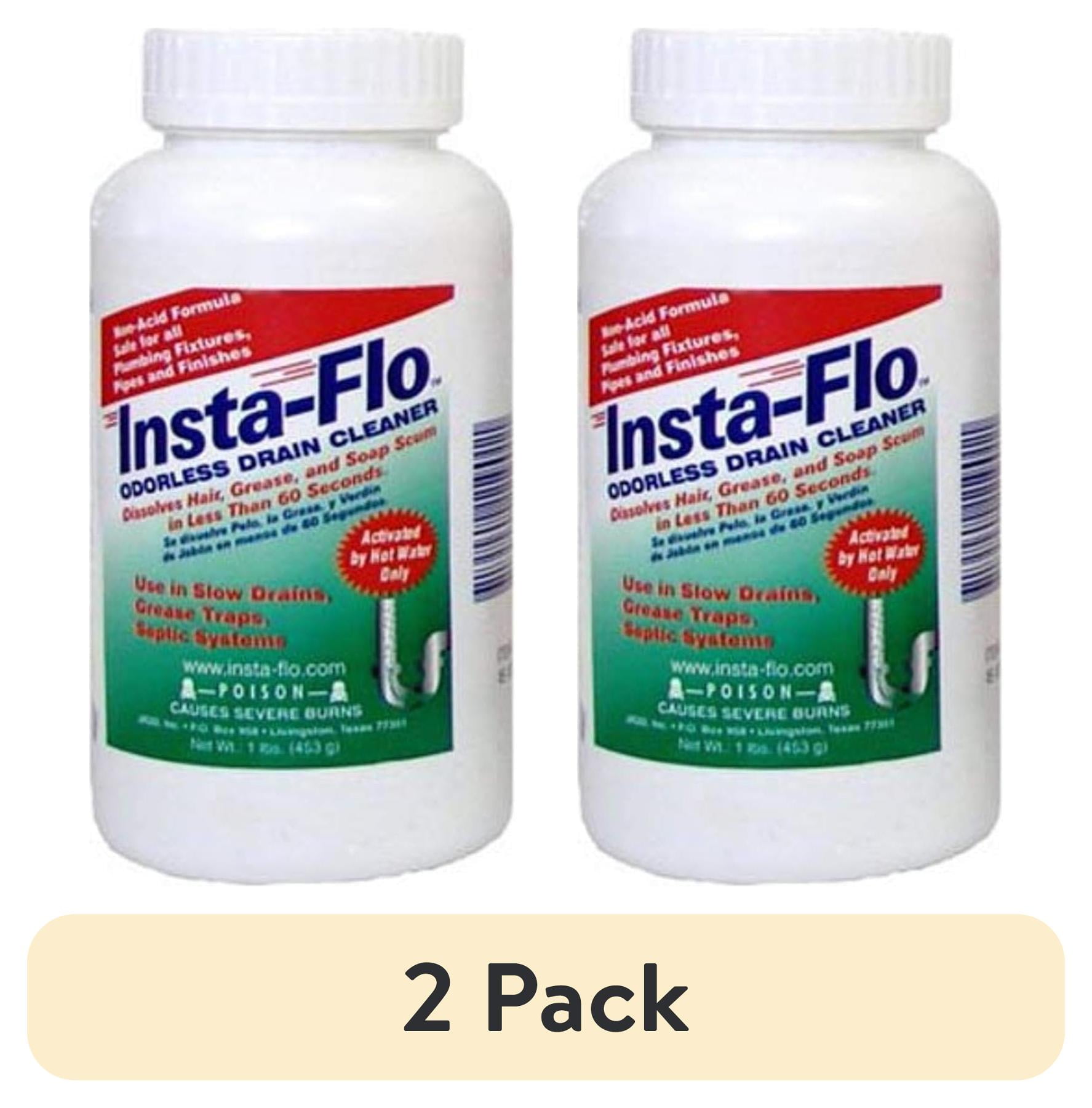 (2 pack) Insta-Flo 1 Lb. Crystal Drain Cleaner IS-100 - Walmart.com