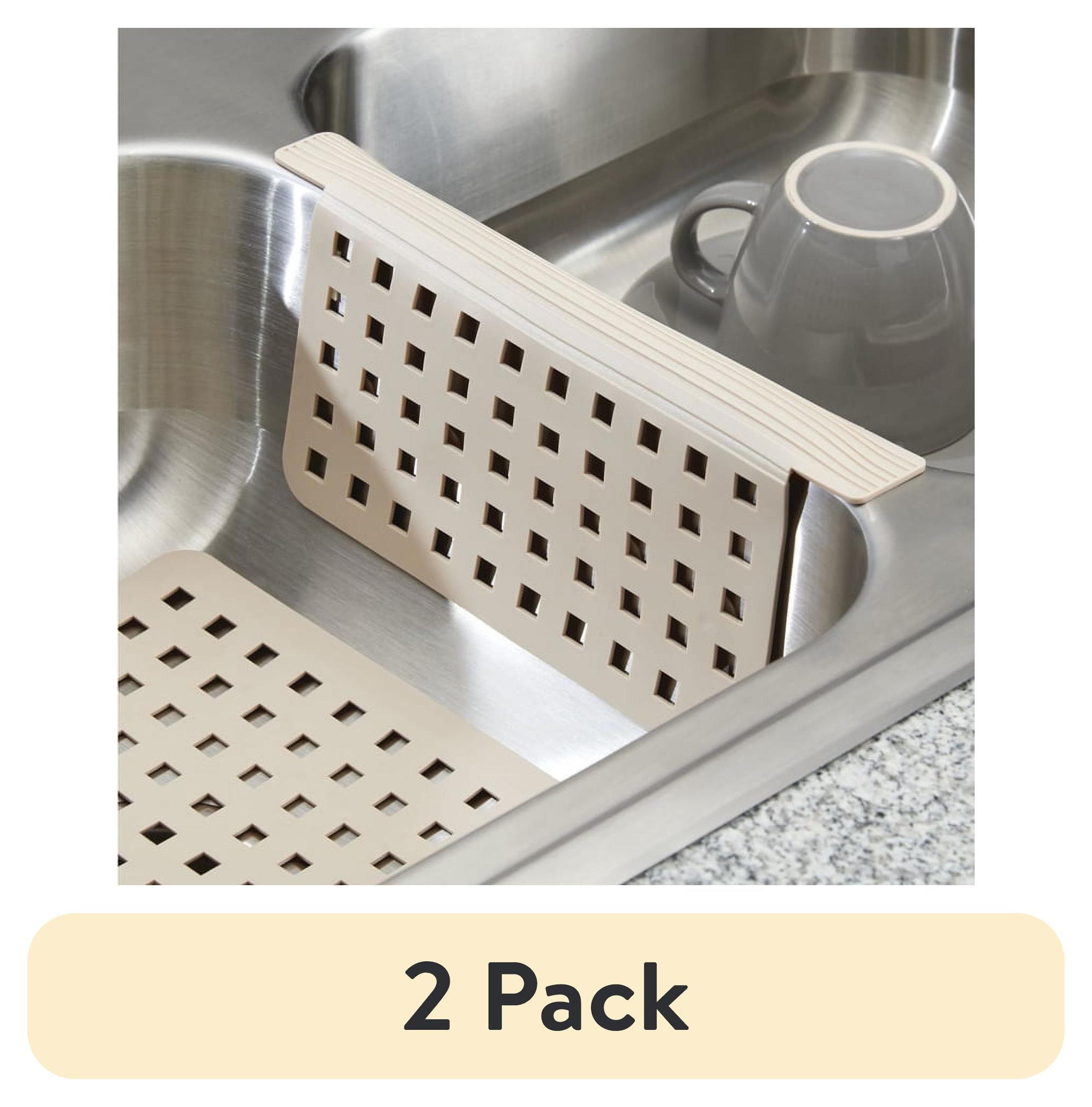 (2 pack) InterDesign 0.4 in. W X 11 in. L Taupe Plastic Sink Divider ...