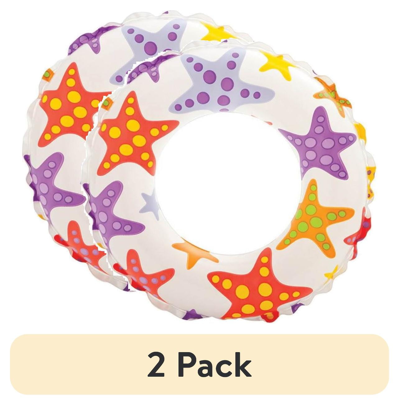 Intex 2 Pack Lively Print 20 Inch Inflatable Pool Swim Rings, Assorted ...