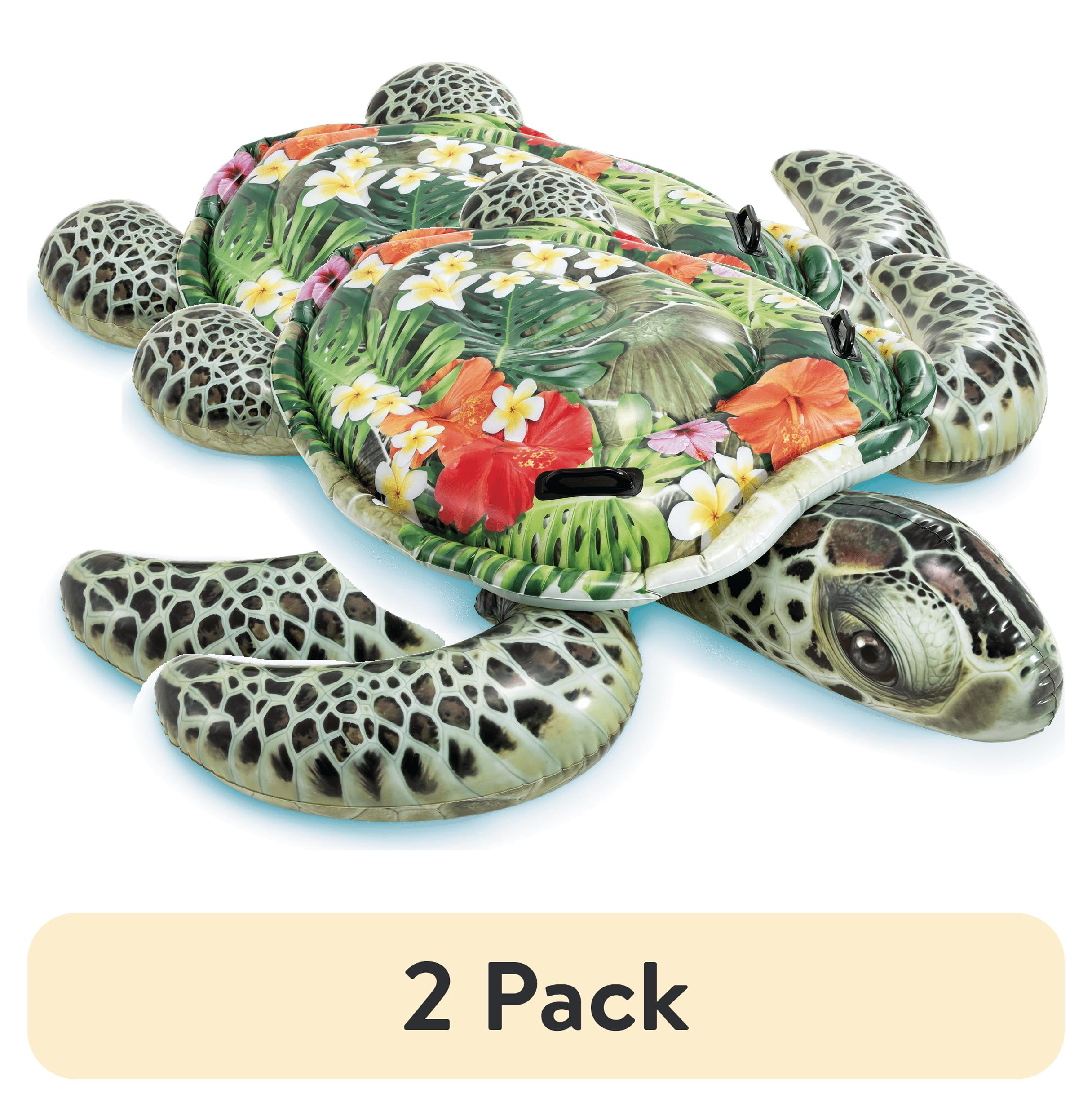 (2 pack) Intex Sea Turtle Ride-On Pool Float with Realistic Design ...