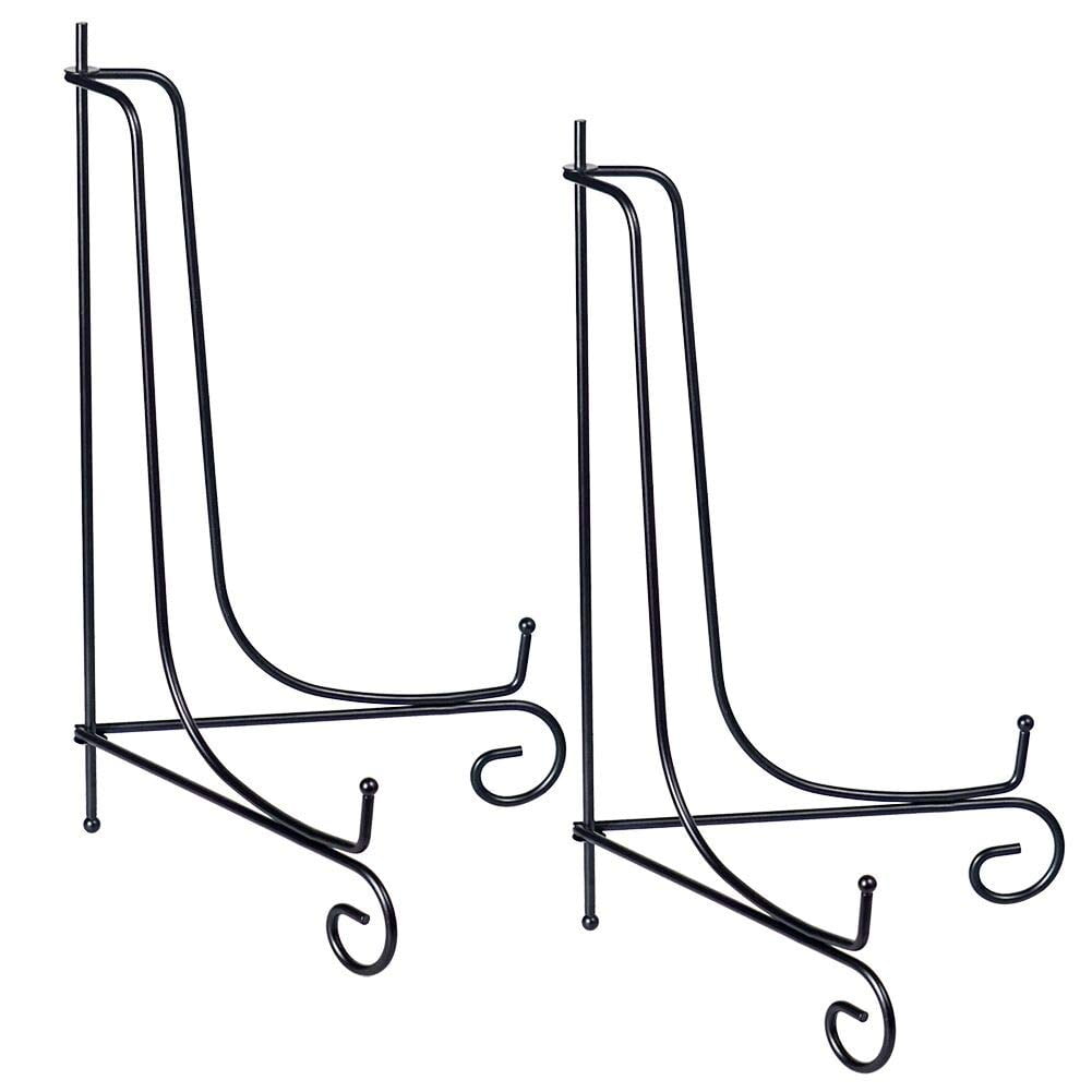 (2 pack)Iron Display Stand, Black Iron Easel Plate Display Photo Holder ...