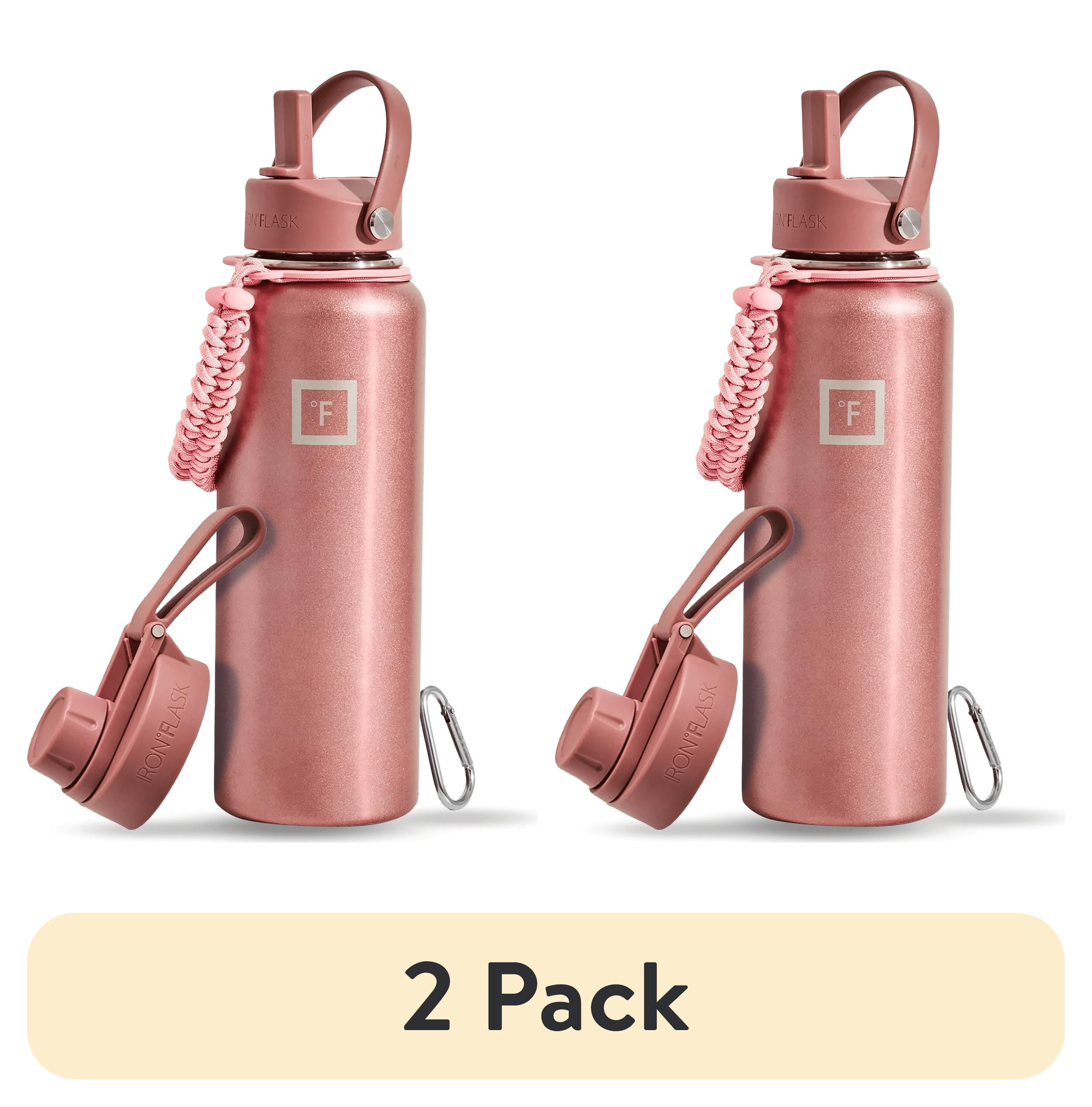 (2 pack) Iron Flask 40 oz Rose Gold Stainless Steel Water Bottle ...