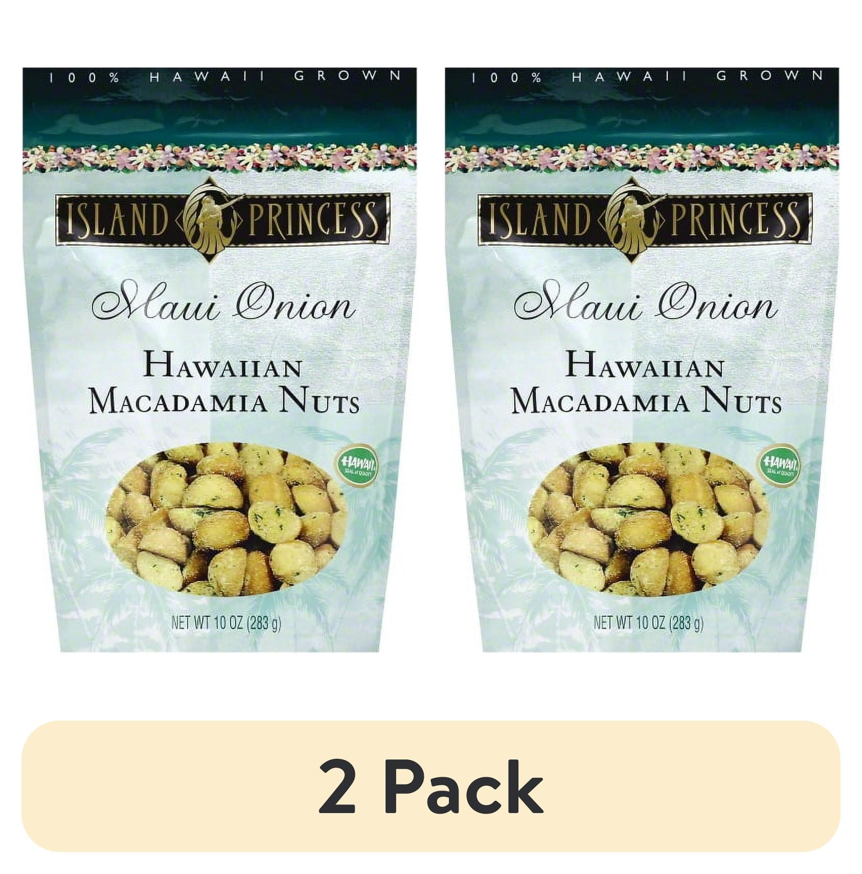(2 pack) Island Princess Maui Onion Hawaiian Macadamia Nuts , 10 oz ...
