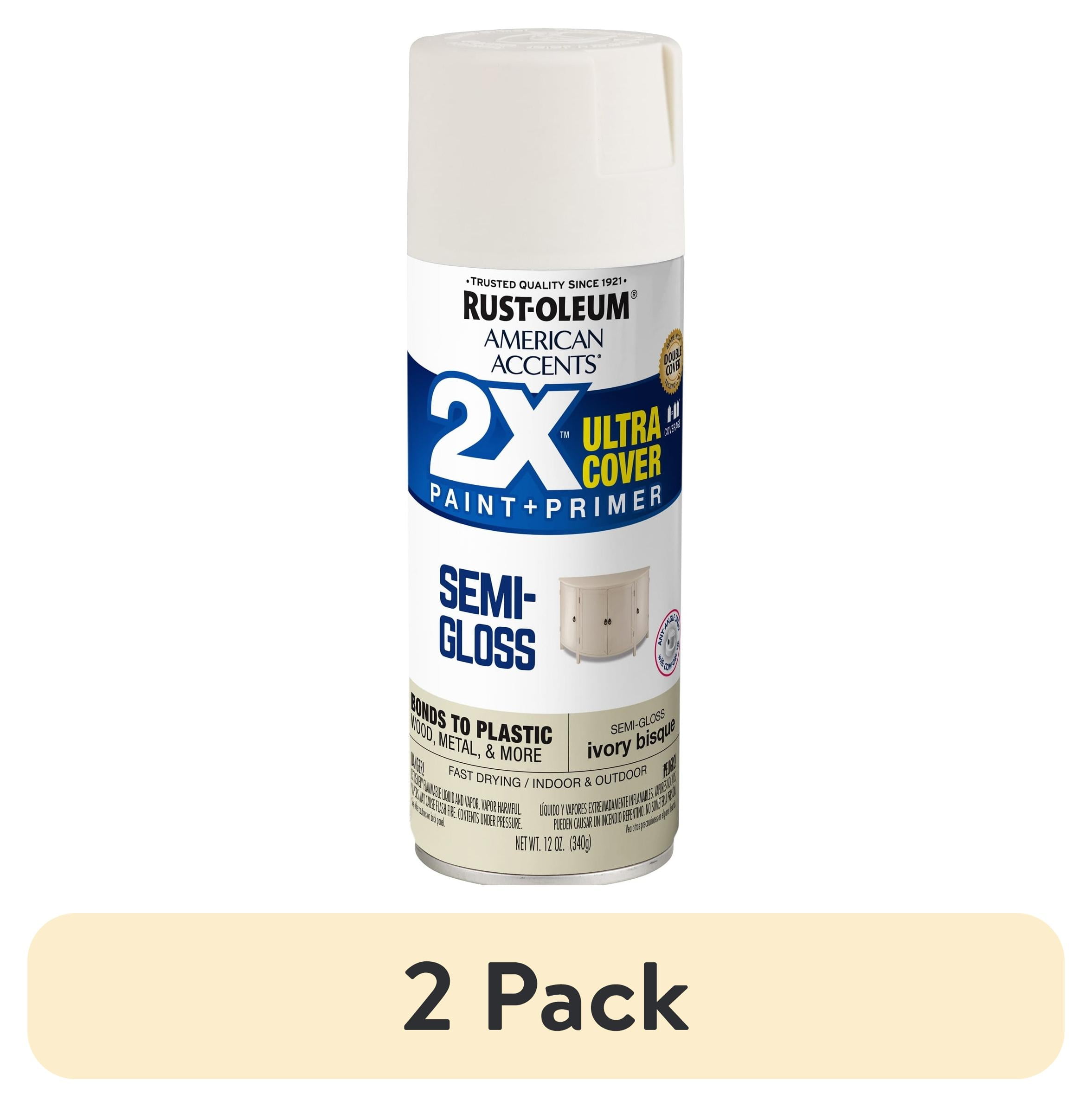 (2 pack) Ivory Bisque, Rust-Oleum American Accents 2X Ultra Cover Semi ...