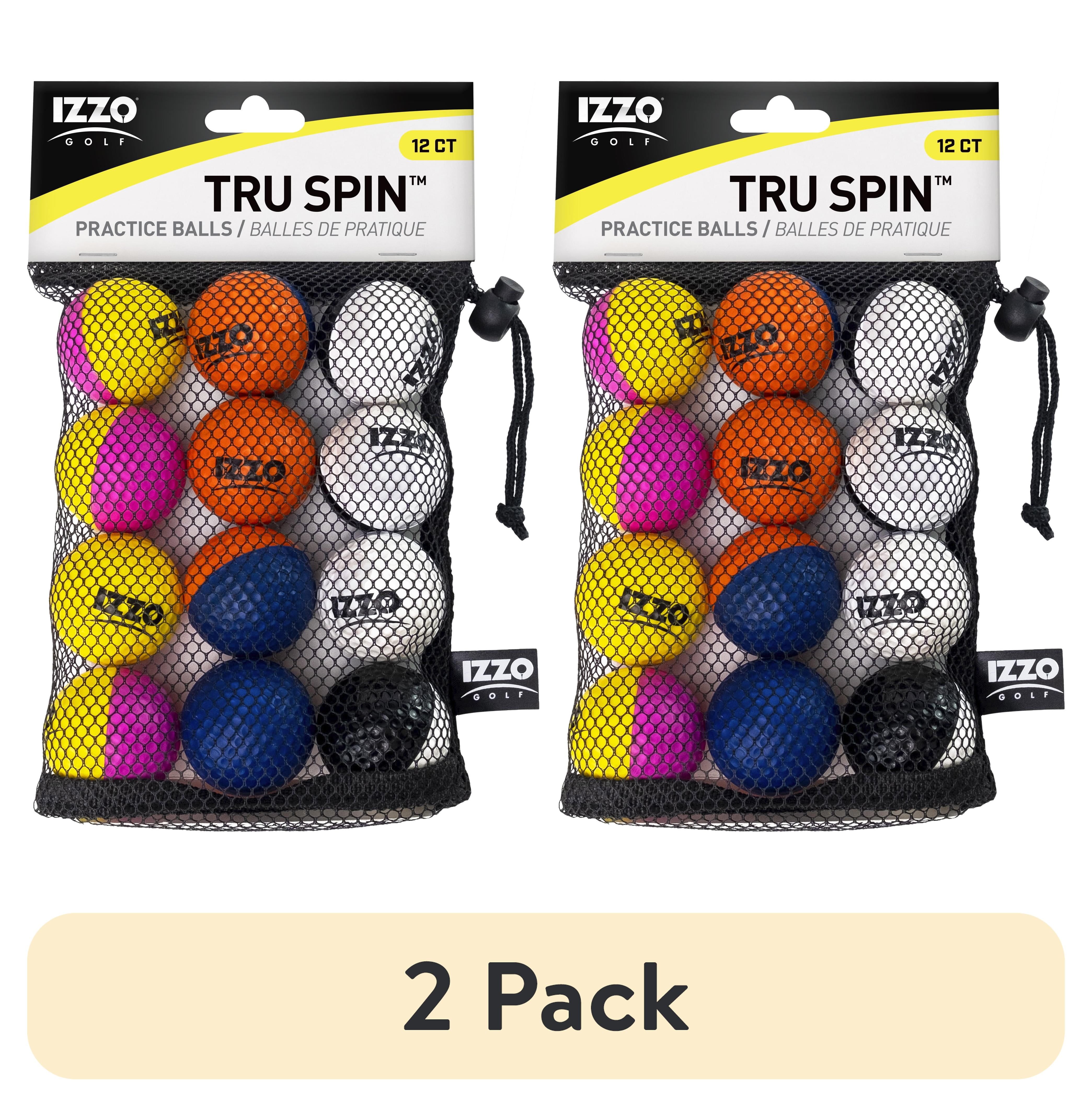 (2 pack) Izzo Golf Tru-Spin Soft Flight Practice Balls, 12 Count ...
