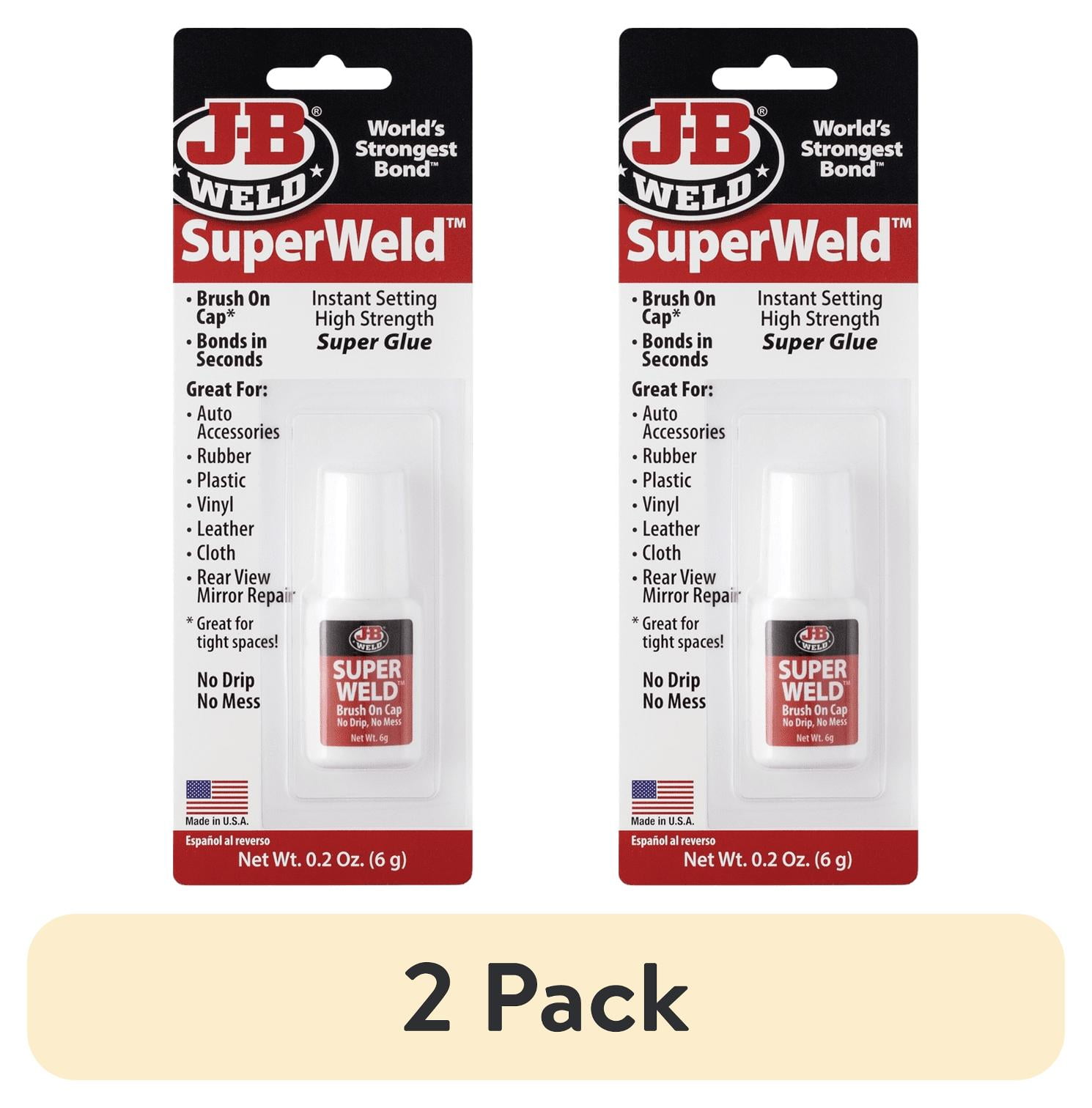 (2 pack) J-B Weld Super Weld Glue - Clear - 0.2 oz. - Walmart.com