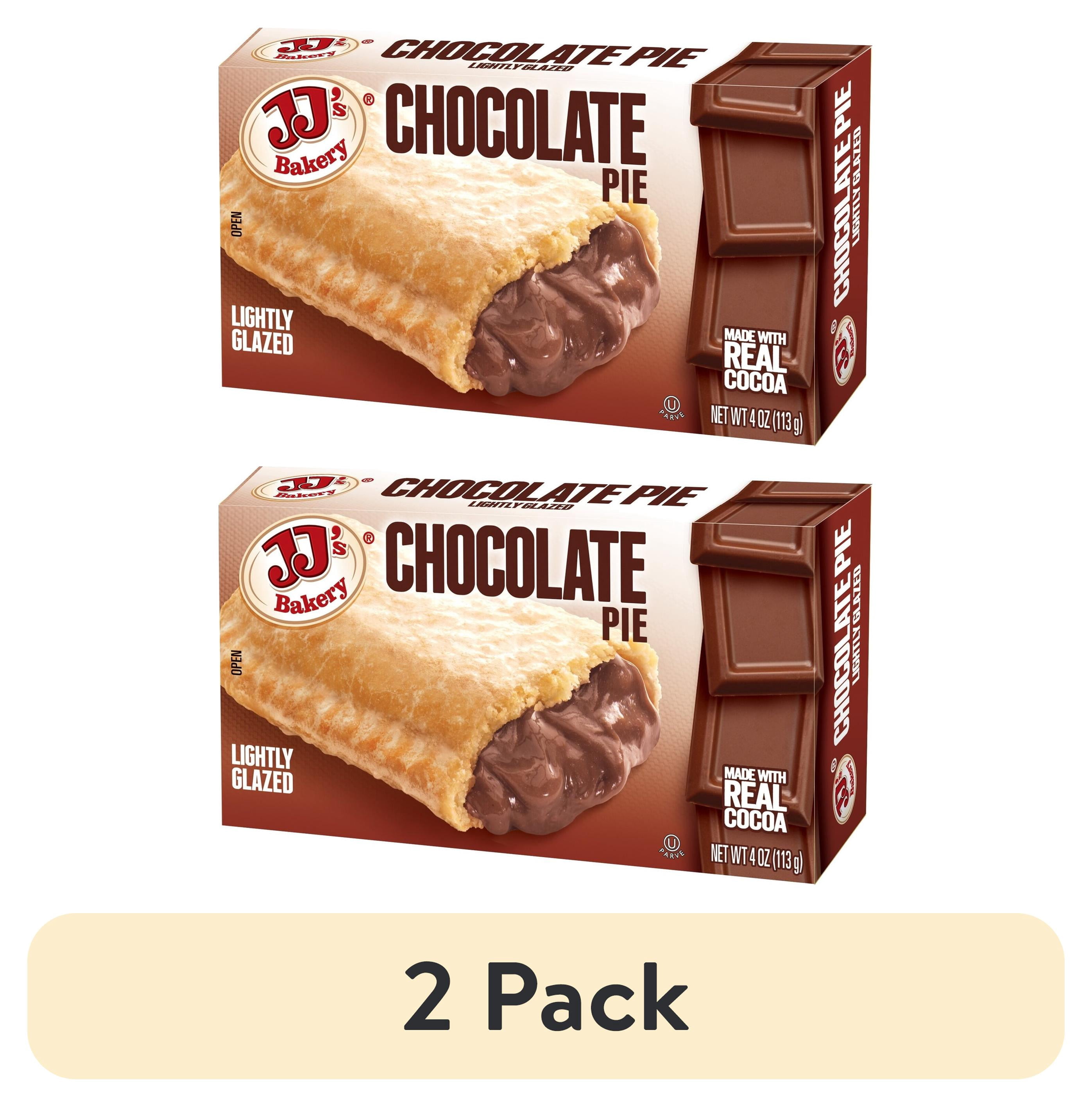 (2 pack) JJ's Bakery Chocolate Snack Pies, Individual Dessert, Fresh ...
