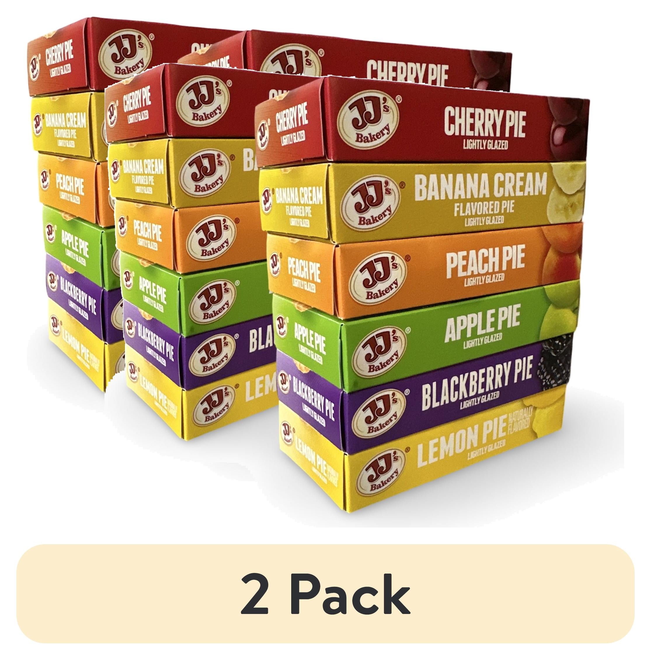 (2 pack) JJ's Bakery Glazed Pie Fruit Flavored Variety Pack, 4 Oz ...