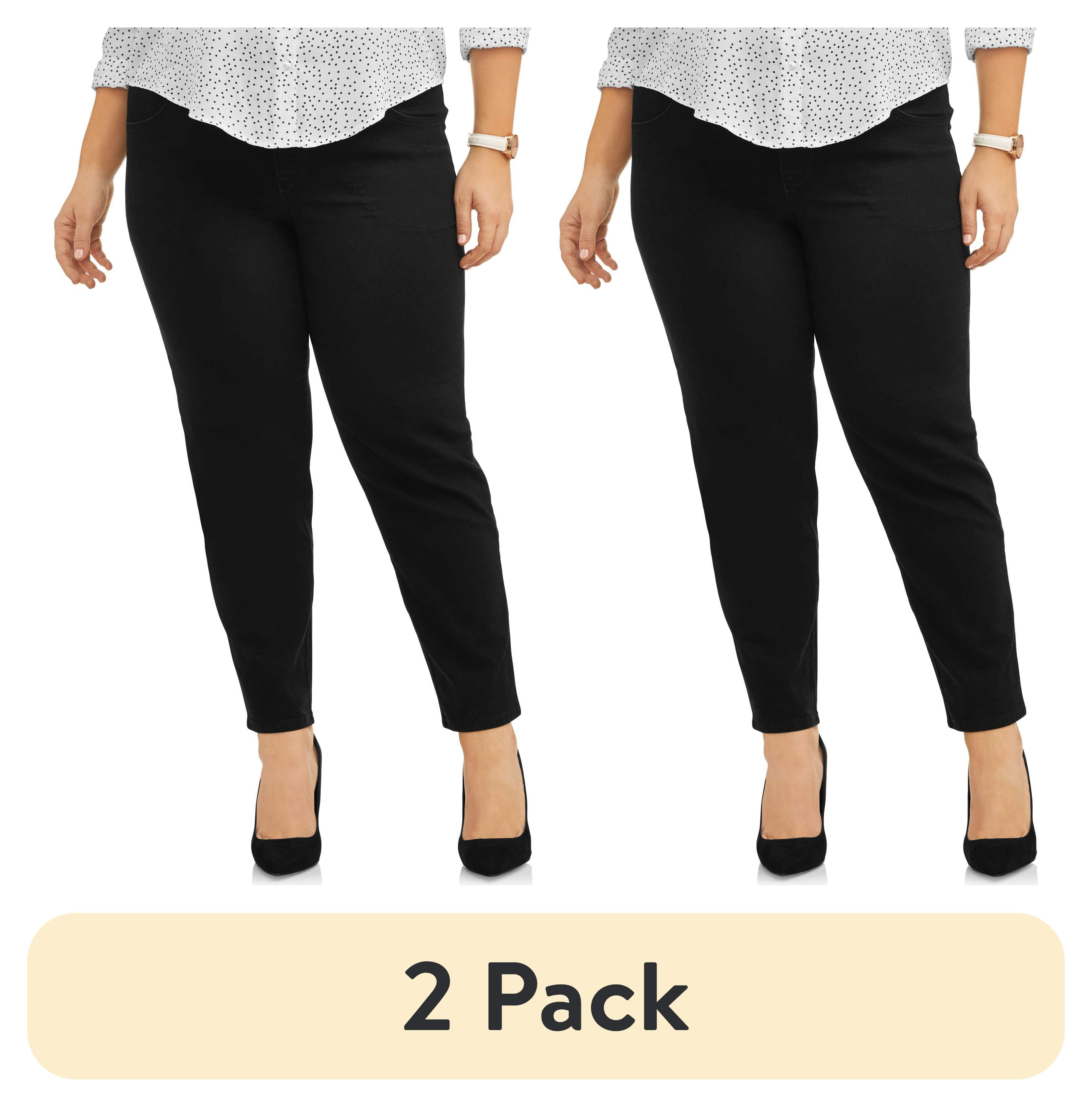 (2 pack) JMS Just My Size by Hanes Women's Plus Size 2 Pocket Pull On ...