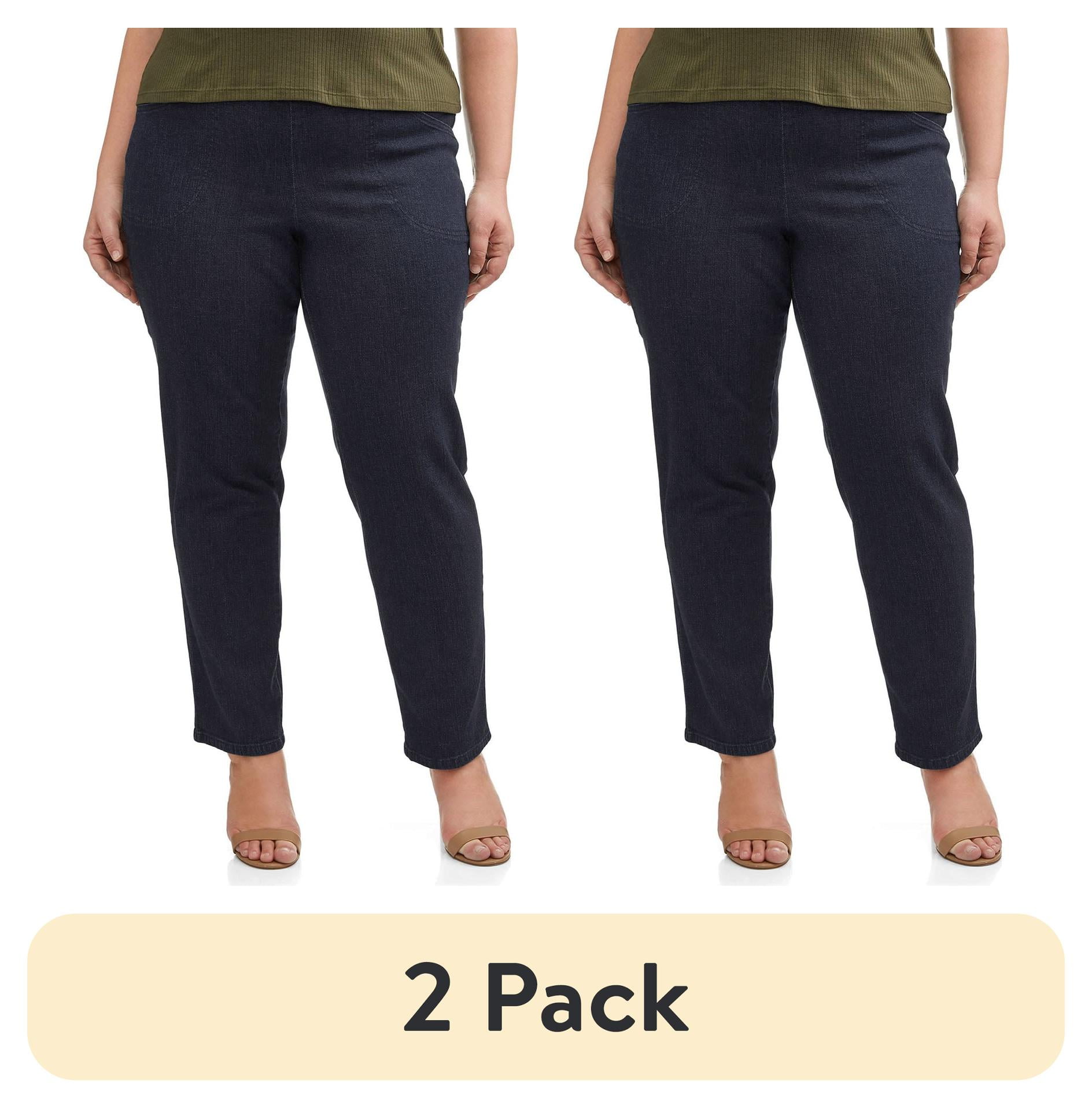 (2 pack) JMS Just My Size by Hanes Women's Plus Size 2 Pocket Pull On ...