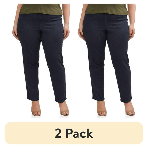 (2 pack) JMS Just My Size by Hanes Women's Plus Size 2 Pocket Pull On ...