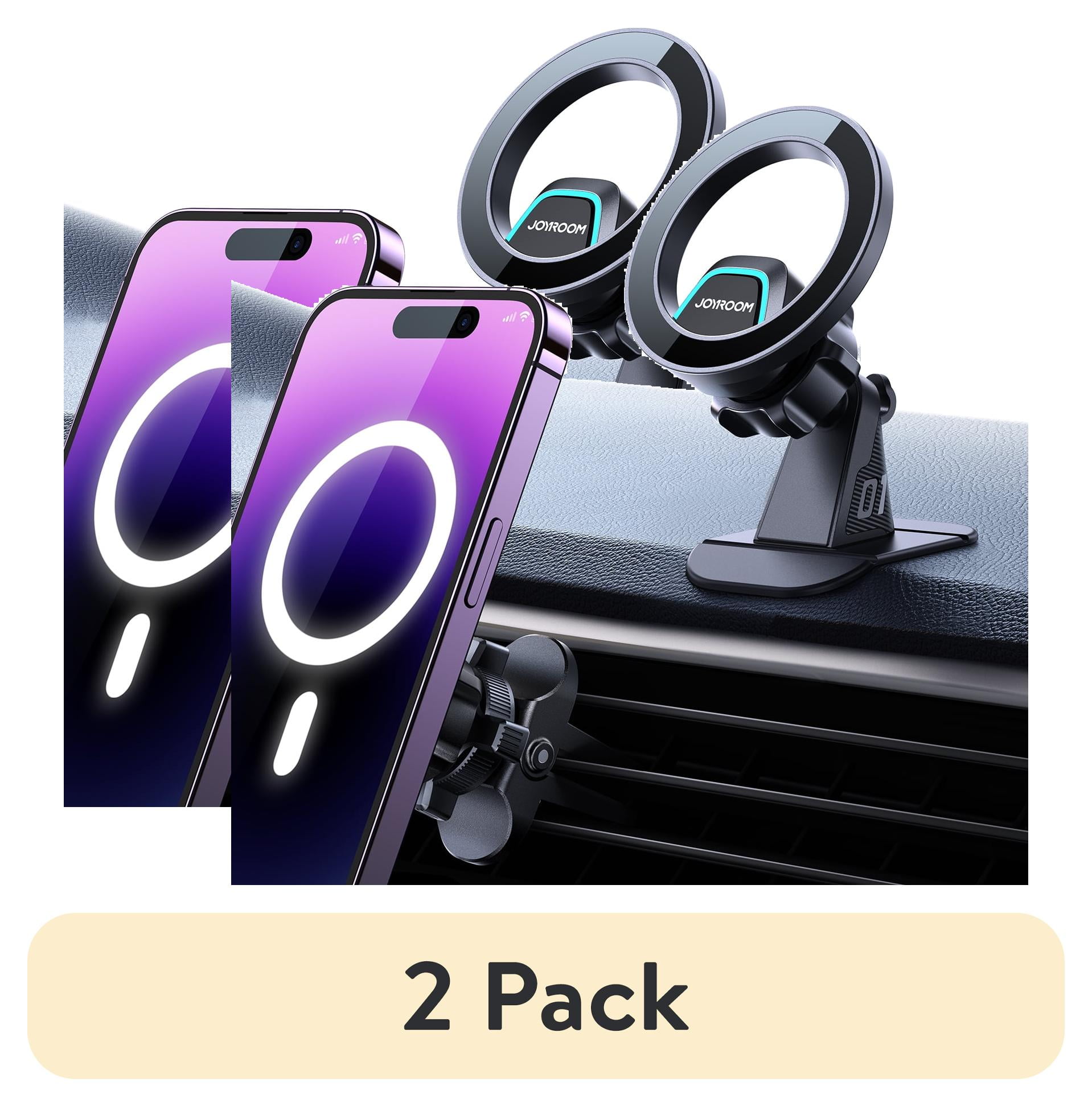(2 pack) JOYROOM 2 in 1 Magnetic Phone Holder for Car, Air Vent ...