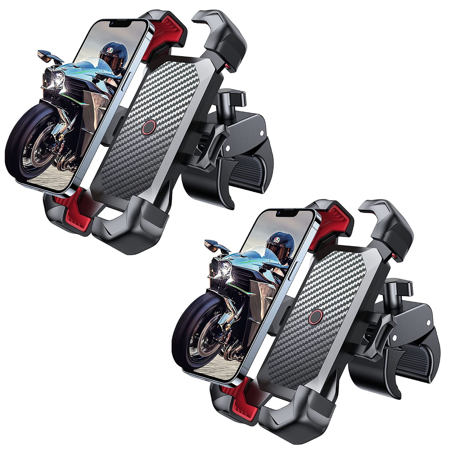 (2 pack) JOYROOM Motorcycle Phone Mount Bike Phone Holder, Auto Lock ...