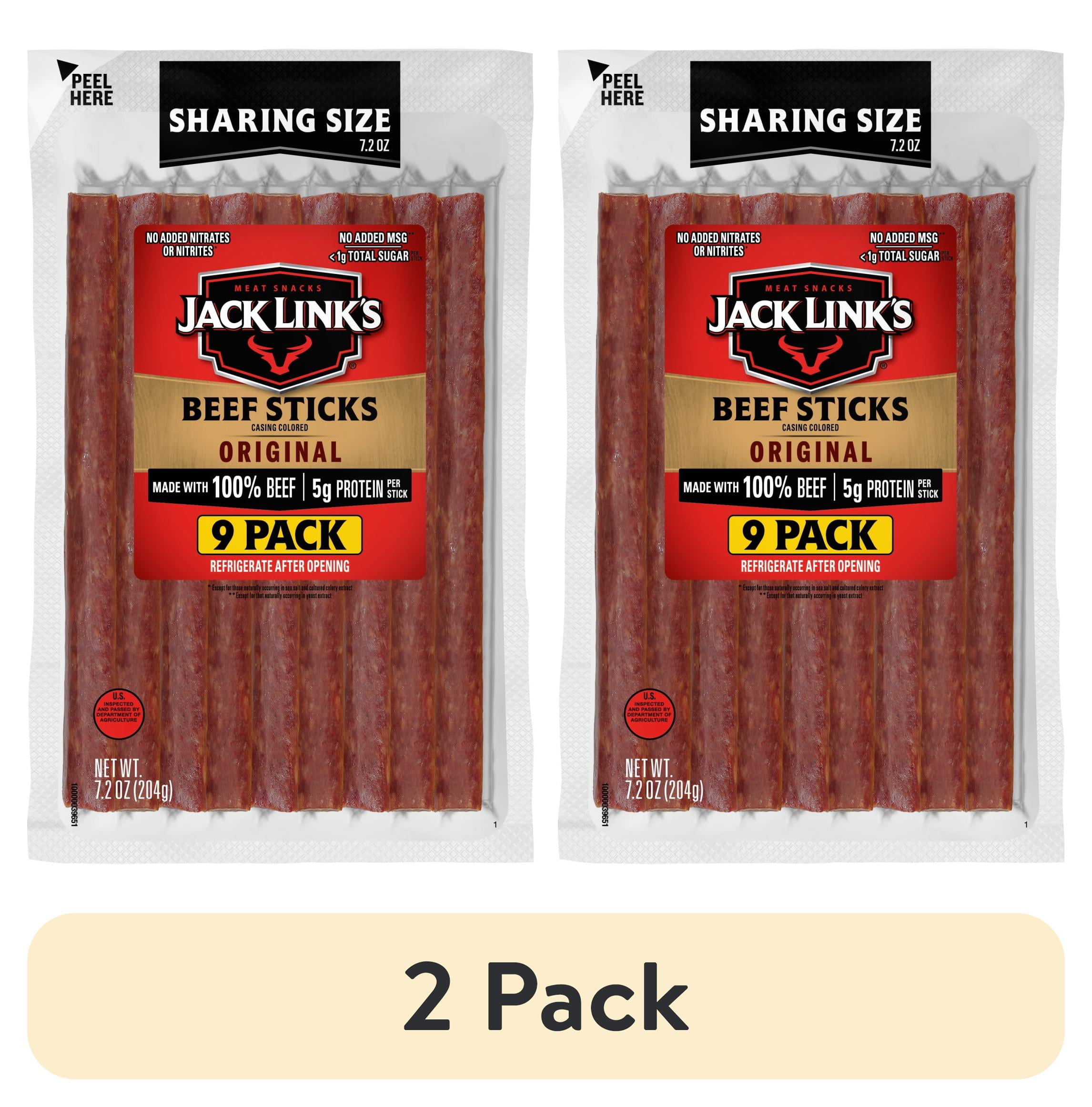 (2 pack) Jack Link’s Beef Stick Multipack, Original Flavor, Made with ...