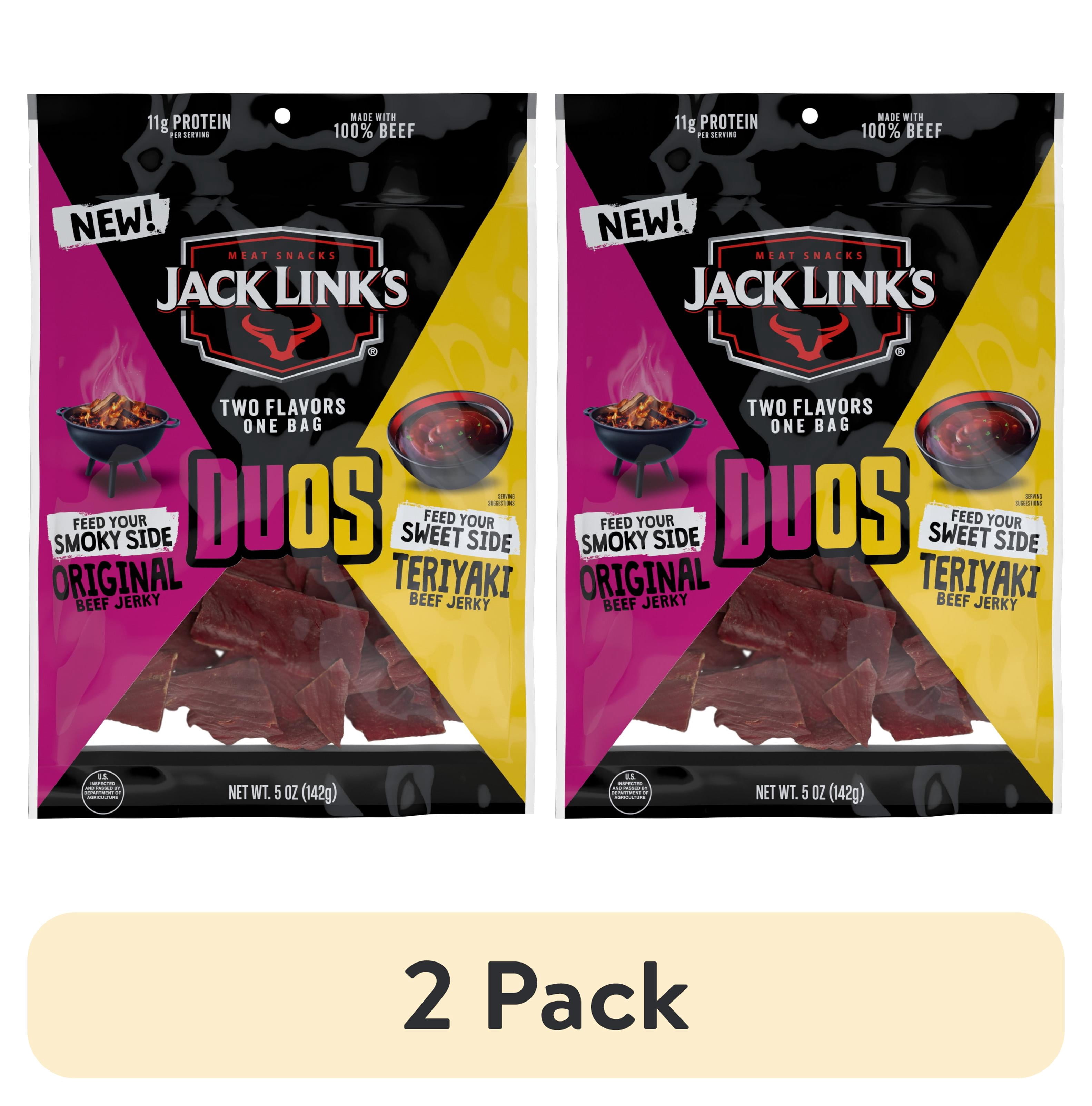 (2 pack) Jack Link's DUOS Original and Teriyaki Beef Jerky, 5 Ounce ...