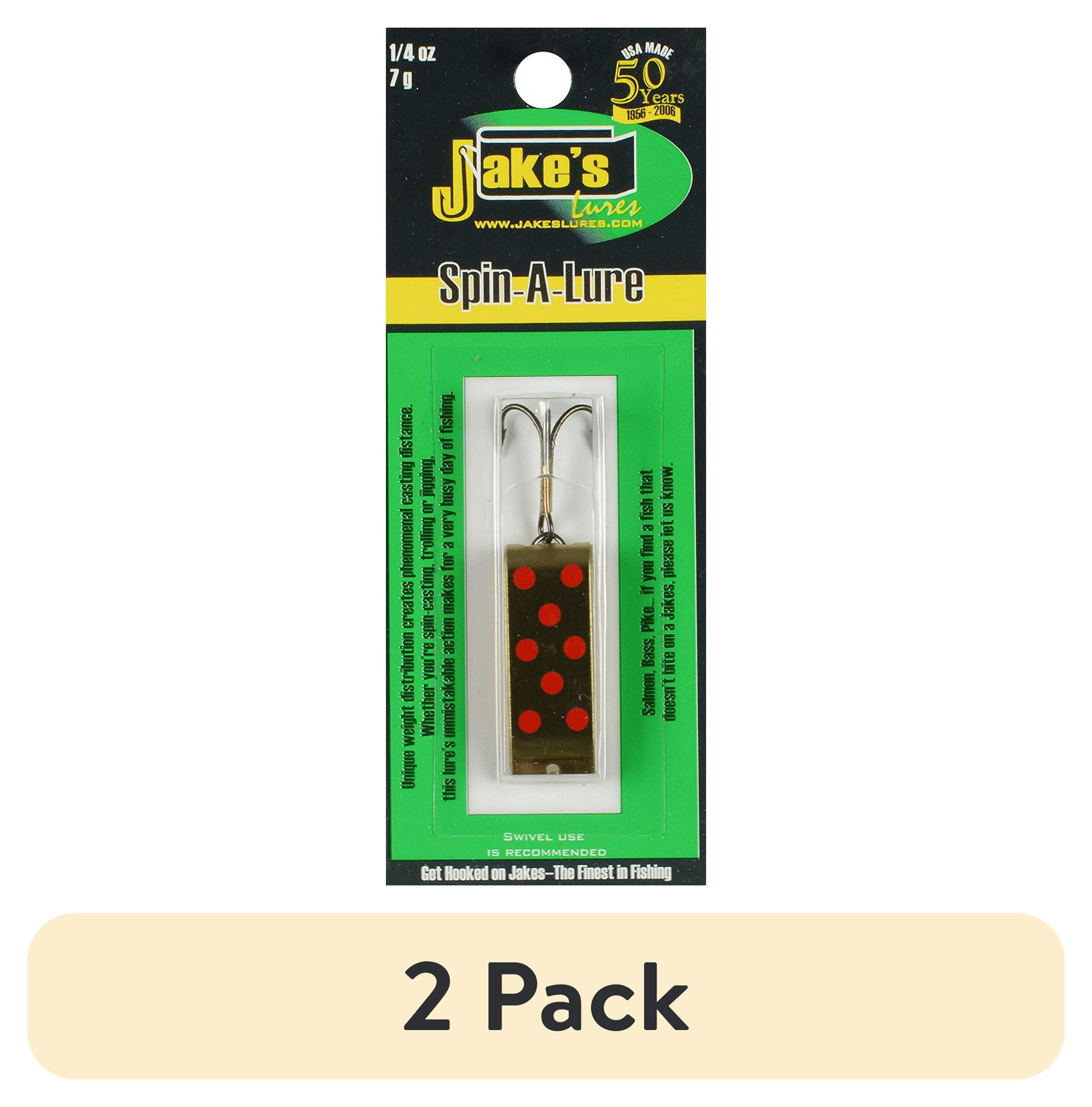 Jake's Lure Spin-A-Lure 1/4 oz Gold with Red Spinnerbait for Fishing ...