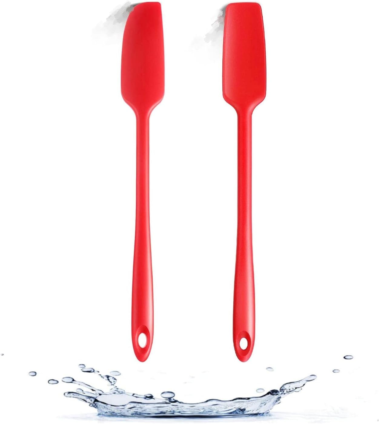 2-pack Jar Spatula Long Handle Silicone Kitchen Scraper Spatula Non ...