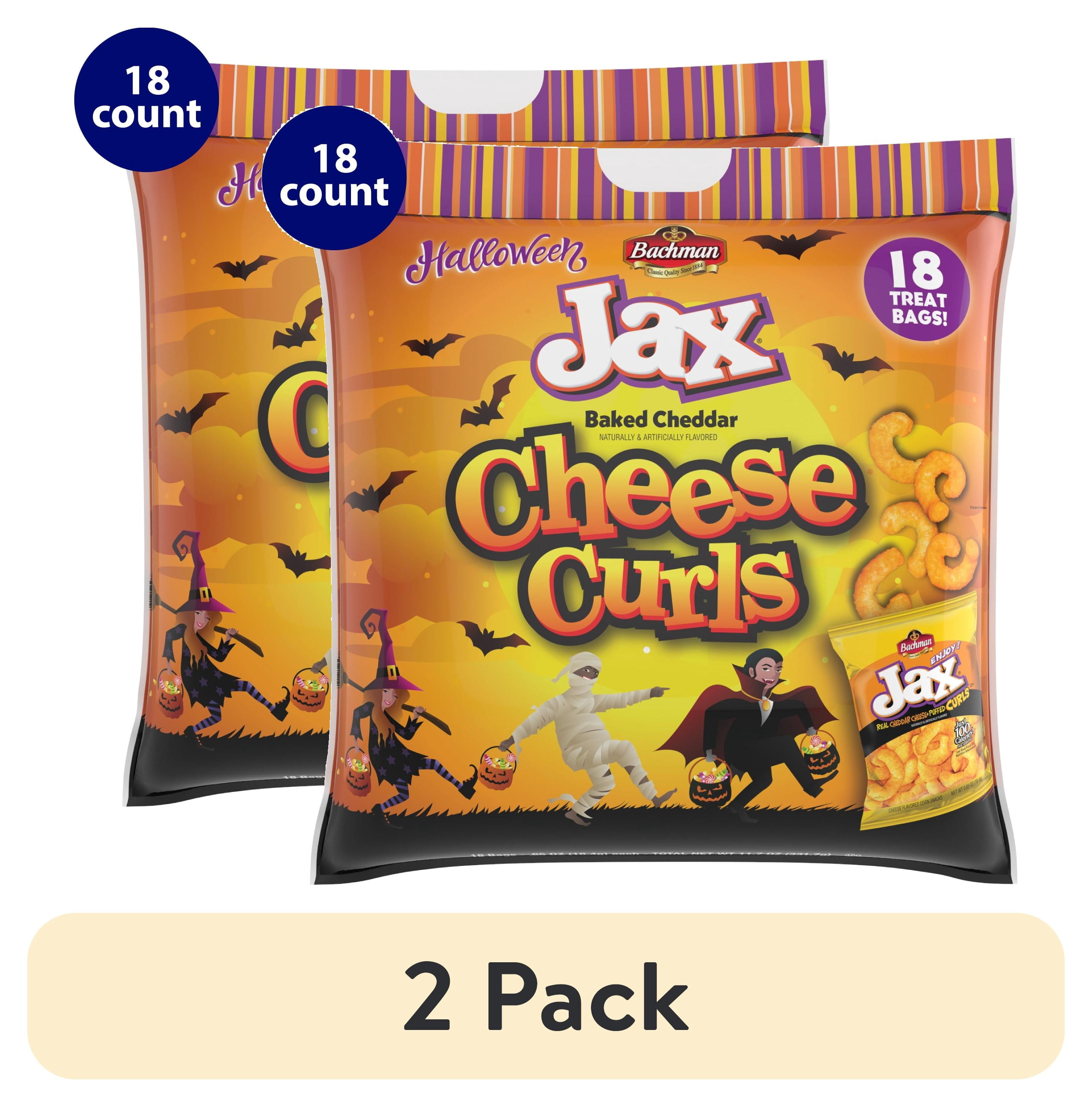 (2 pack) Jax Halloween Baked Cheddar Cheese Curls, Multipack, Gluten ...