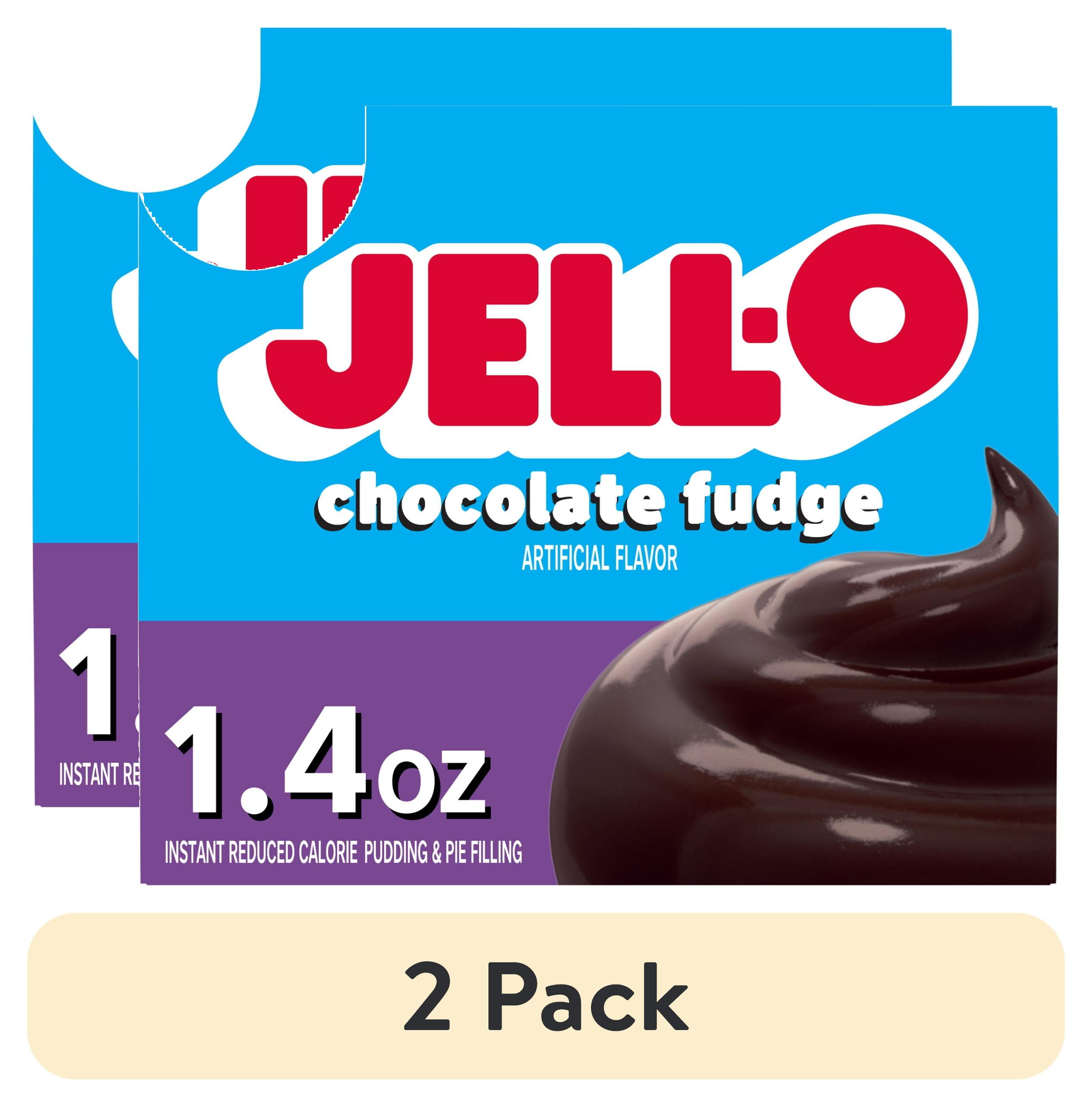 (2 pack) Jell-O Chocolate Fudge Zero Sugar Instant Reduced Calorie ...