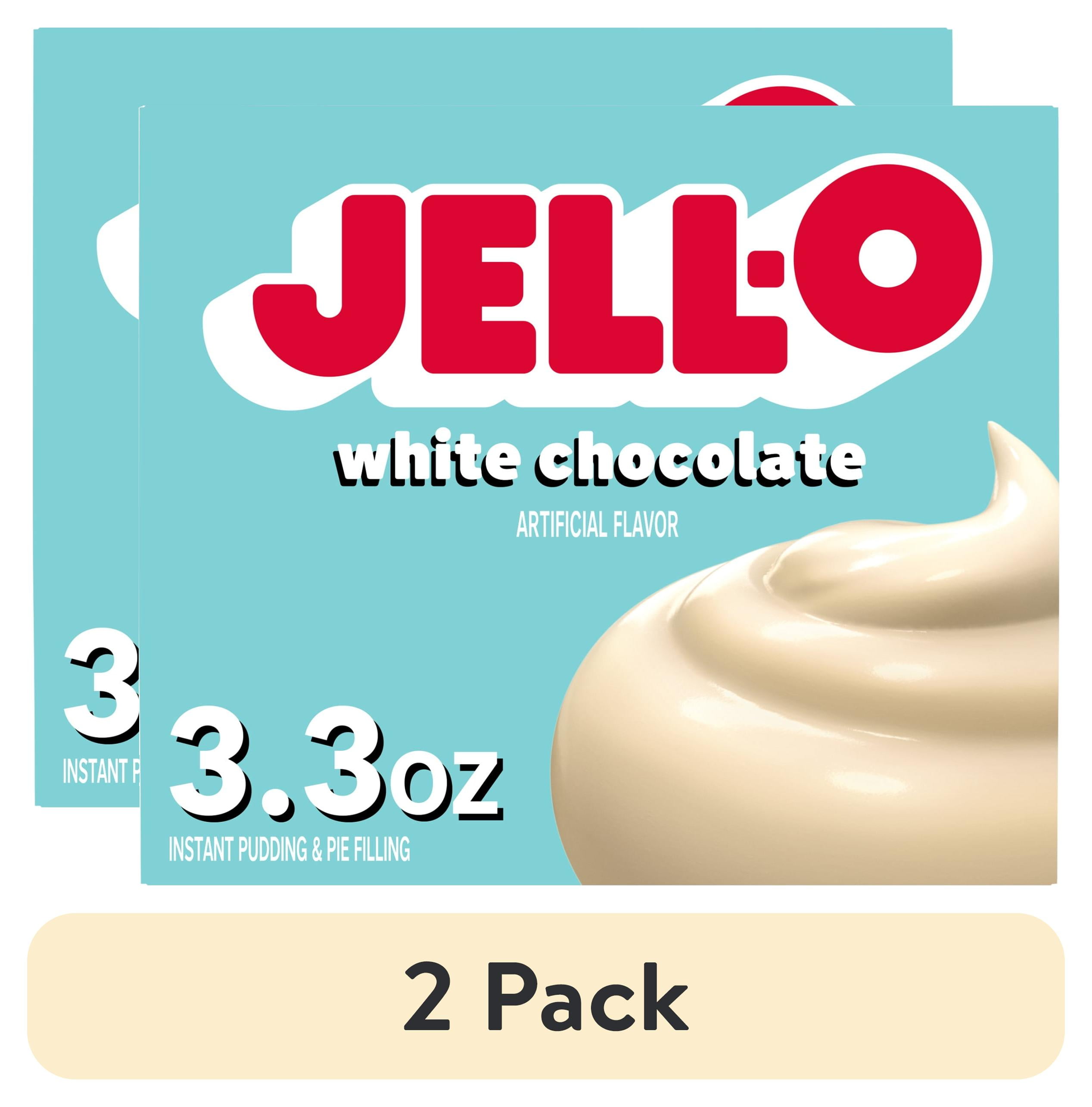 (2 pack) Jell-O White Chocolate Instant Pudding & Pie Filling Mix, 3.3 ...