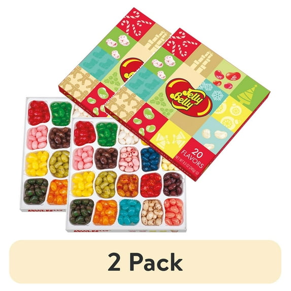 (2 pack) Jelly Belly 20-Flavor Jelly Bean Christmas Gift Box - 8.5 ...