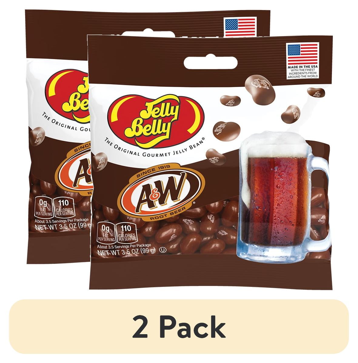 (2 pack) Jelly Belly A&W Root Beer Jelly Beans - 3.5 oz Grab & Go® Bags ...