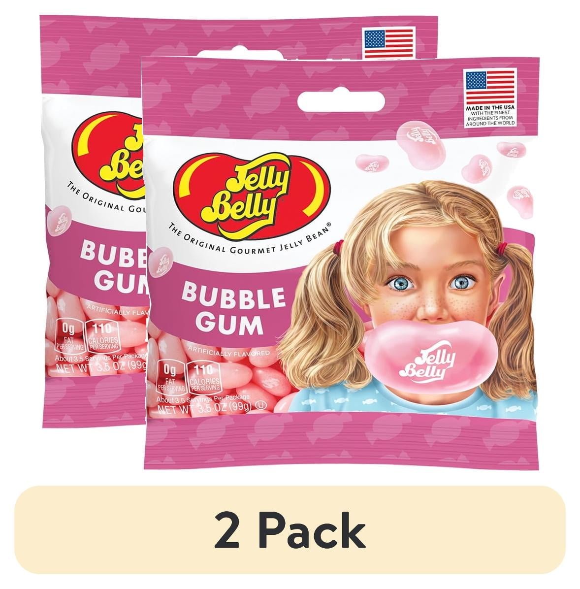 (2 pack) Jelly Belly Bubble Gum Jelly Beans - 3.5 oz Grab & Go® Bags ...