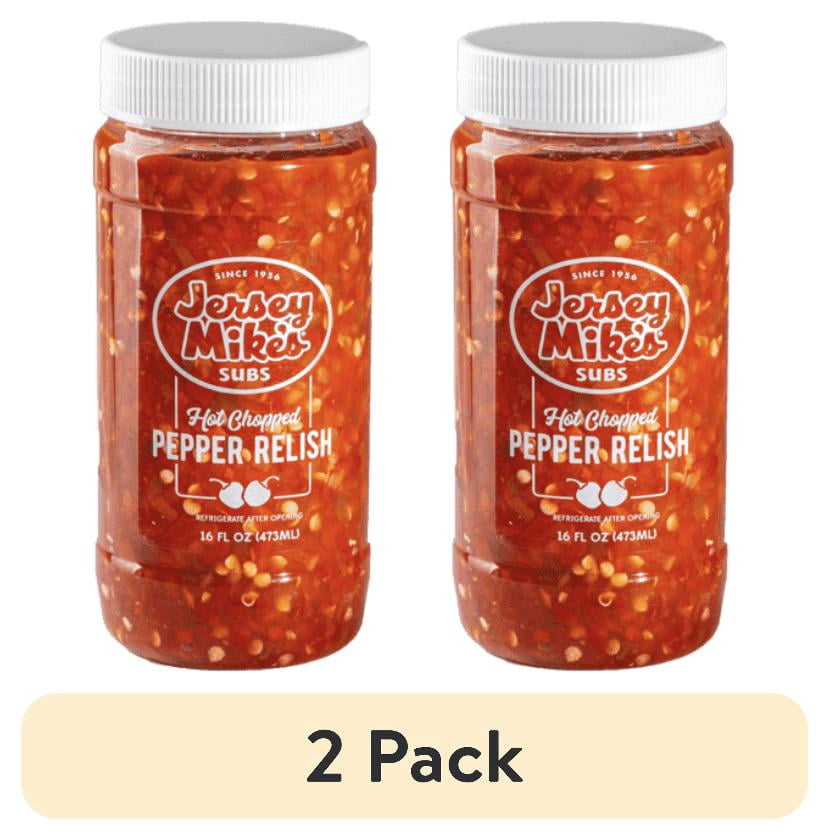 (2 pack) Jersey Mike's Subs Hot Chopped Pepper Relish, 16 fl oz ...