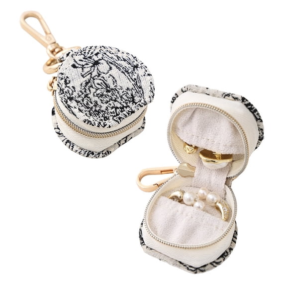 2 pack Jewelry Ring Holder Box with Keychain, Portable Gym Jewelry ...