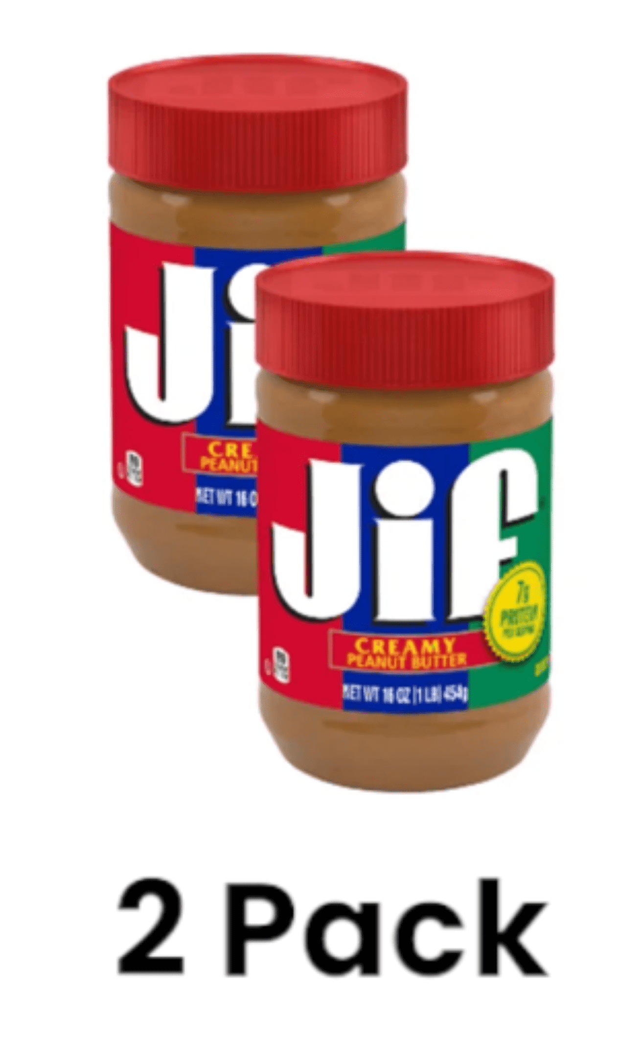 (2 pack) Jif Creamy Peanut Butter, 16-Ounce Jar - Walmart.com
