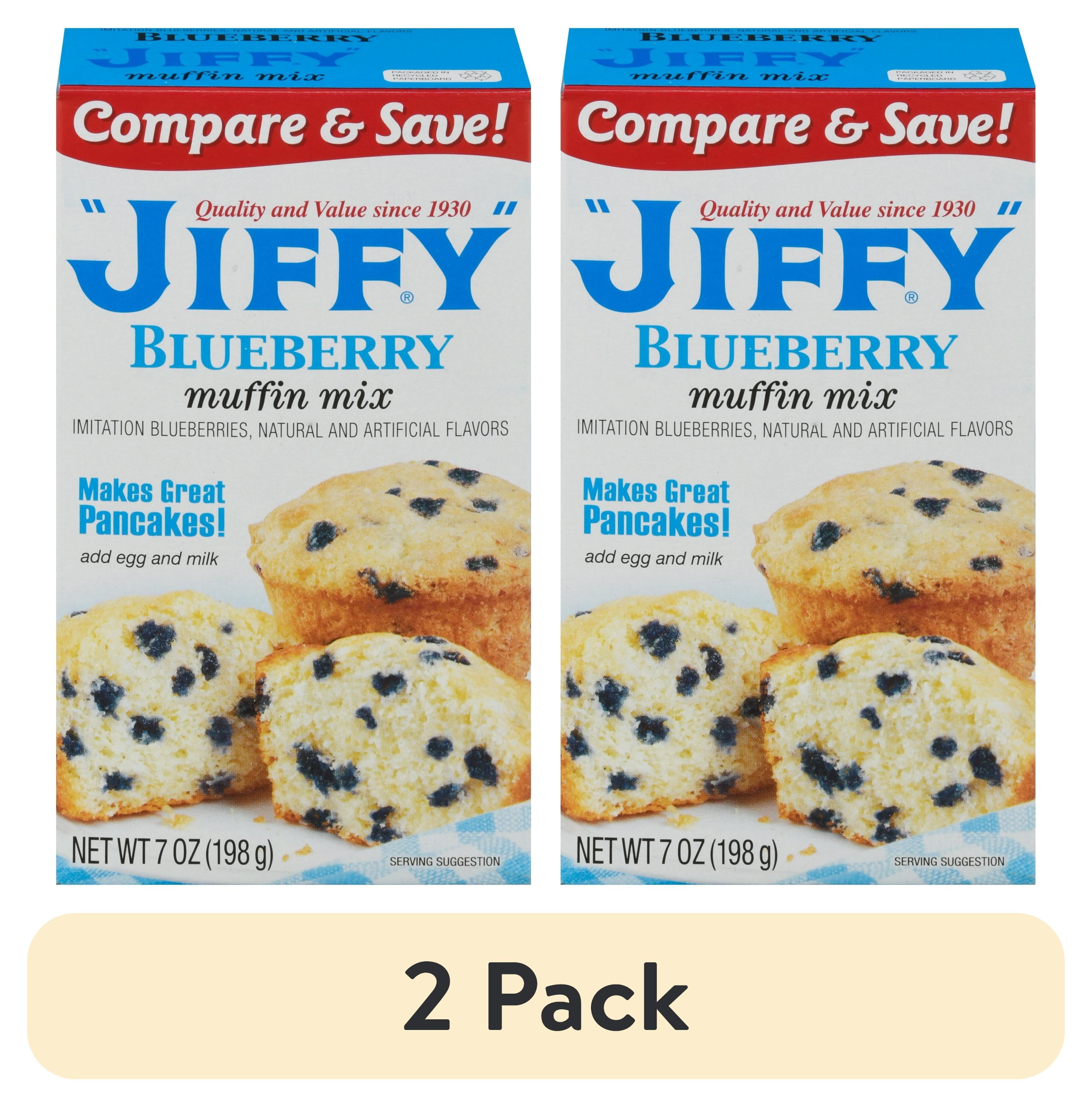 (2 pack) Jiffy Blueberry Muffin Mix - 7 oz - Walmart.com